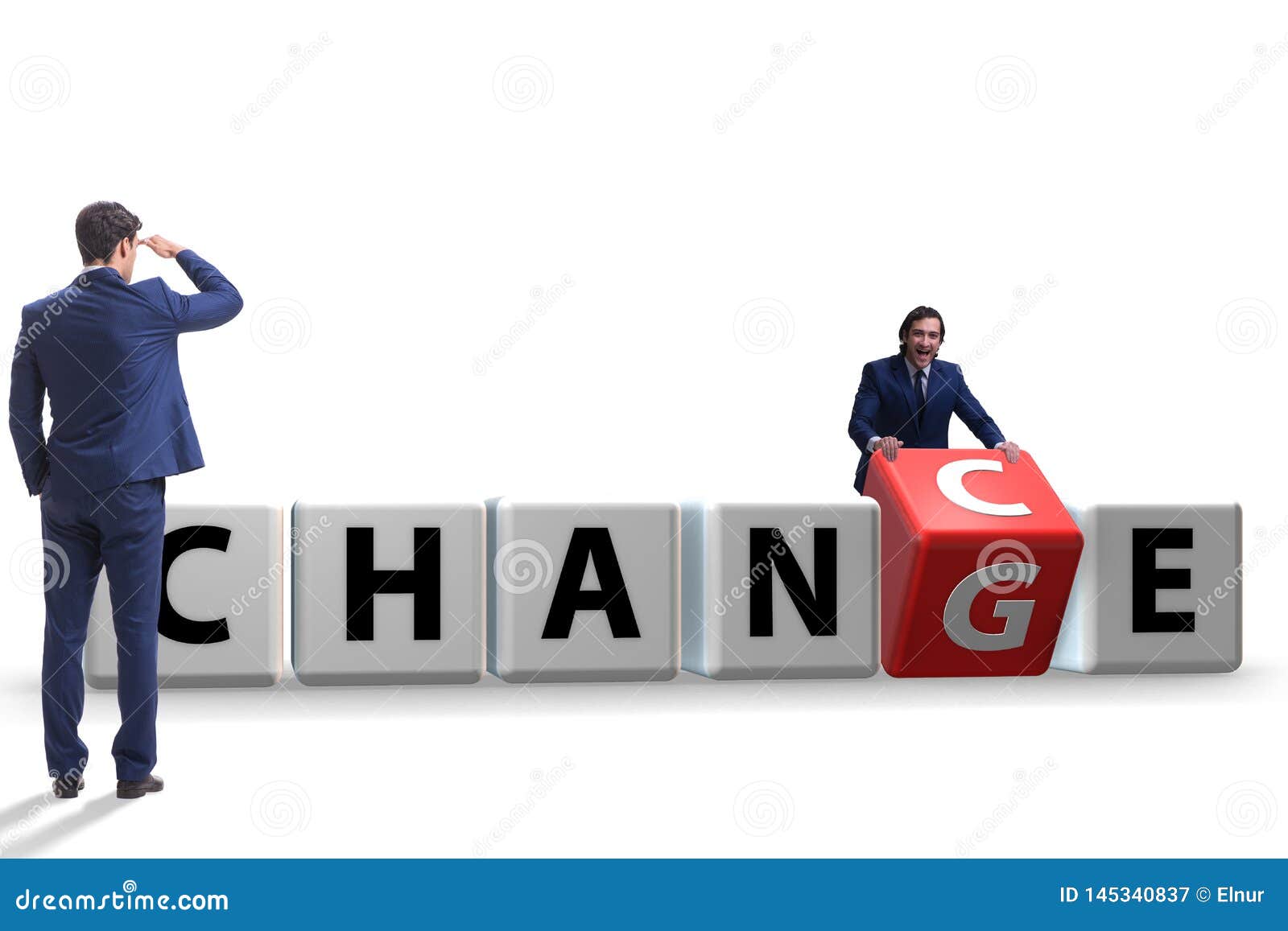 The Businessman in Change and Chance Concept Stock Image - Image of ...