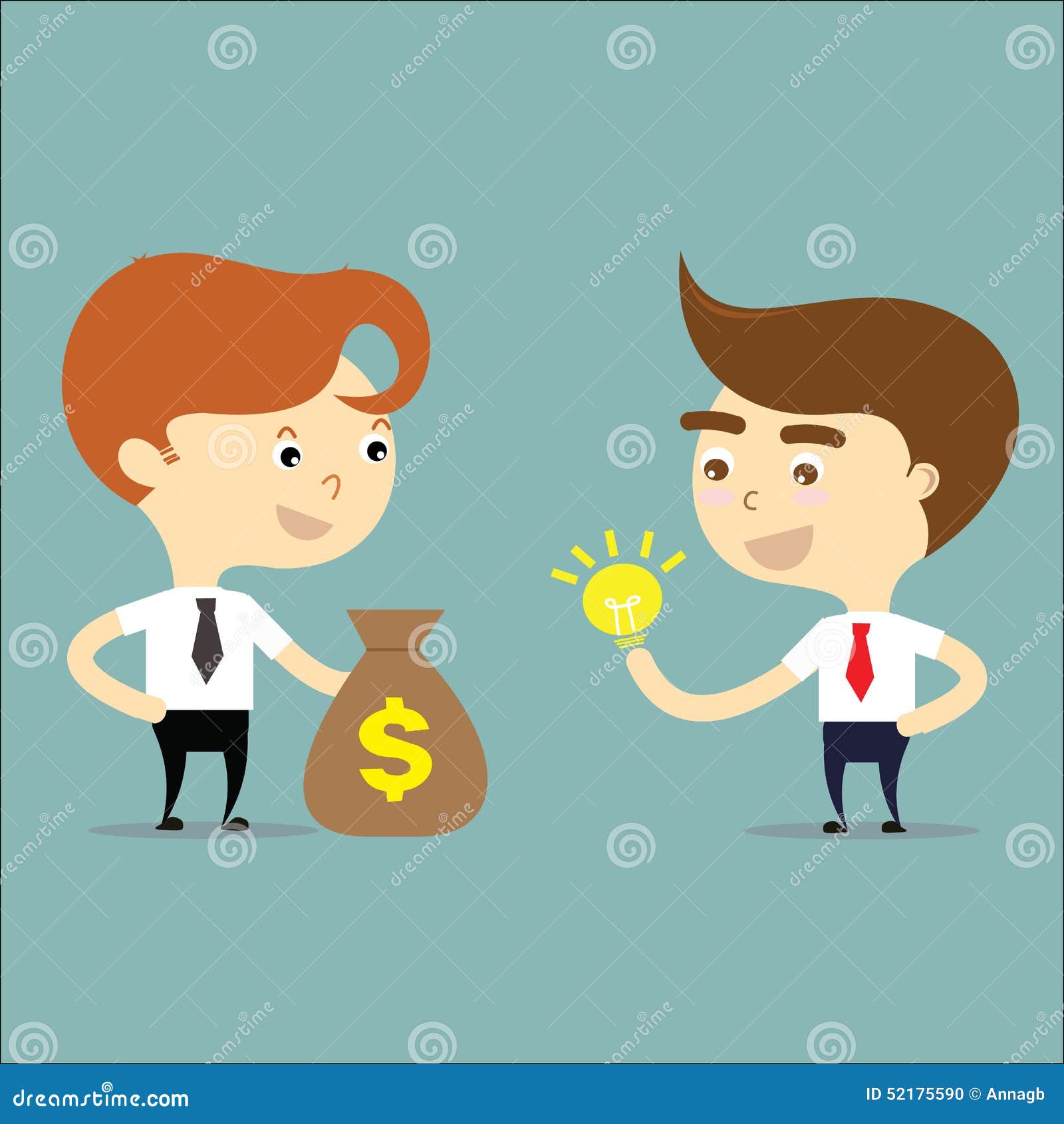 Businessman Change Money with Idea Vector Stock Vector - Illustration ...