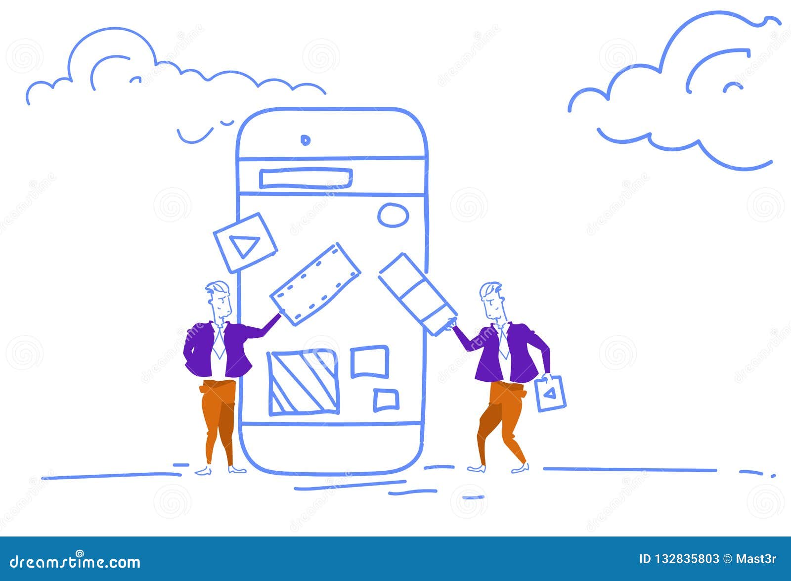 Businessman Changing User Interface Customization Mobile Application ... Businessman Changing User Interface Customization Mobile Application ...