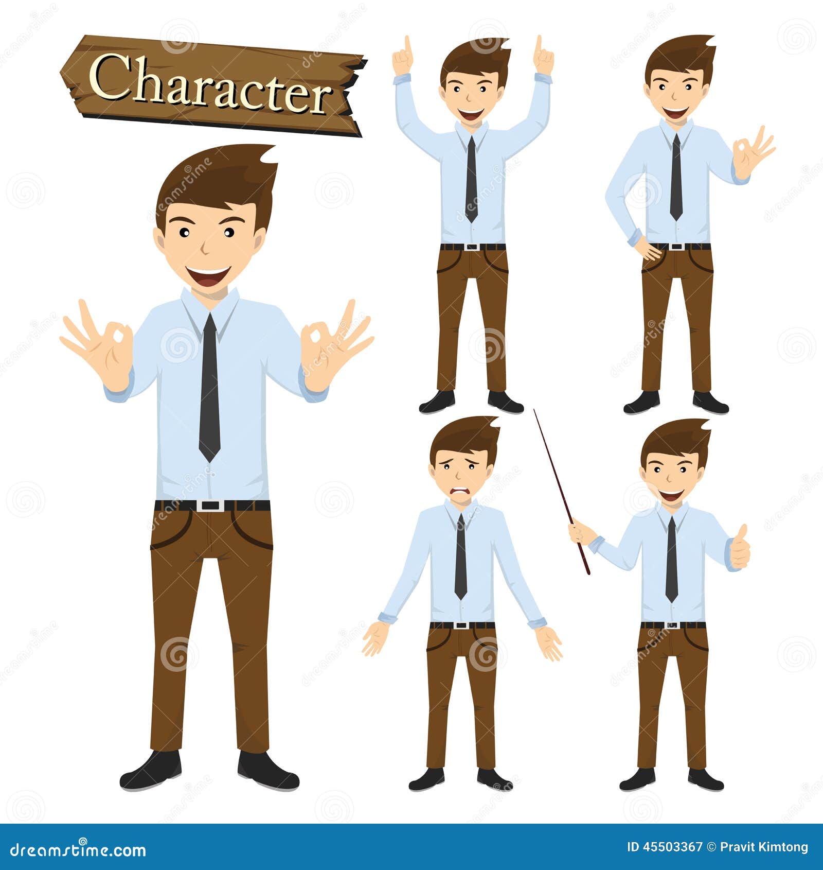 Businessman Character Set Vector Illustration Stock Vector ...
