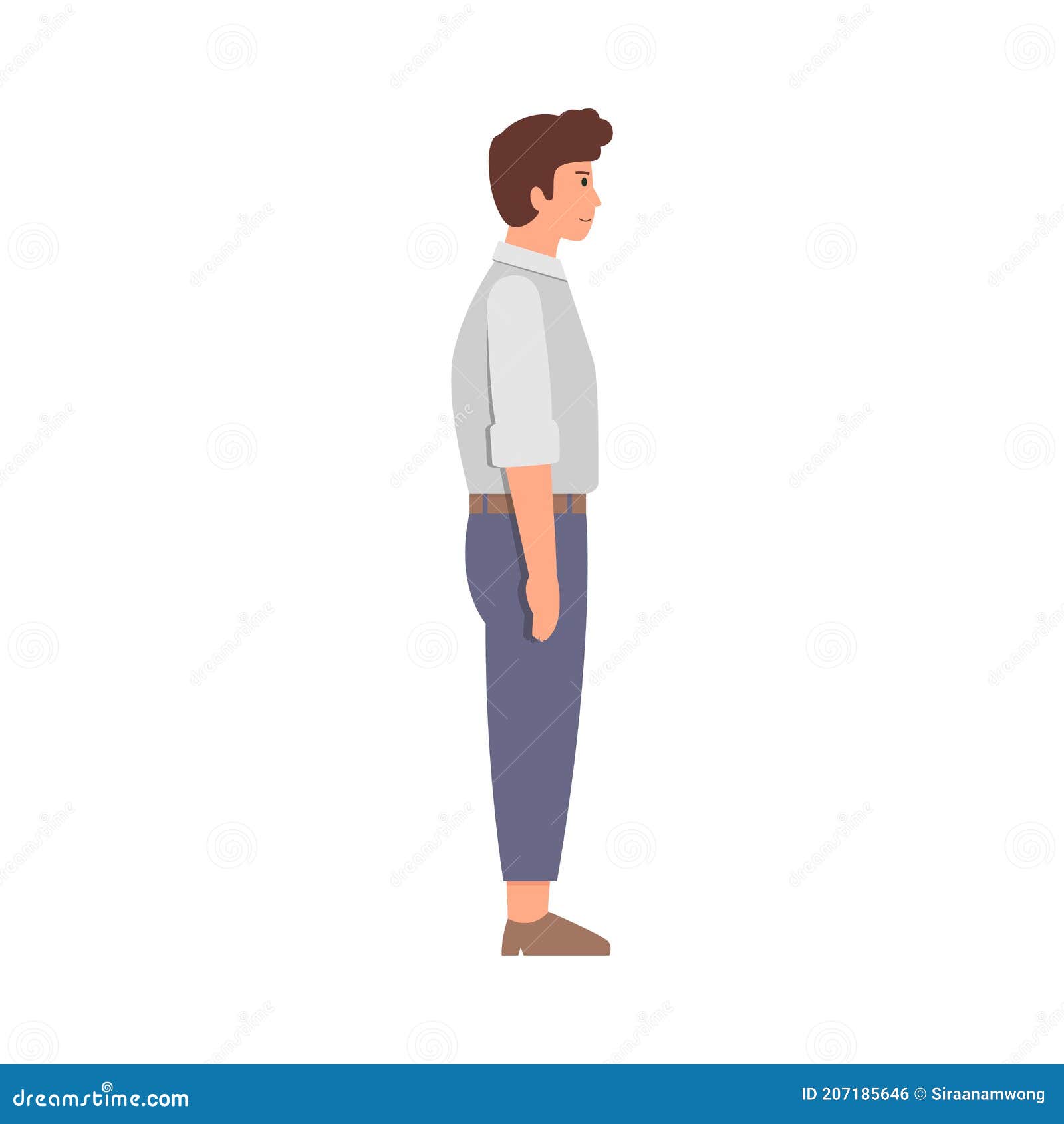 Businessman Character Side View Stock Vector - Illustration of detailed ...