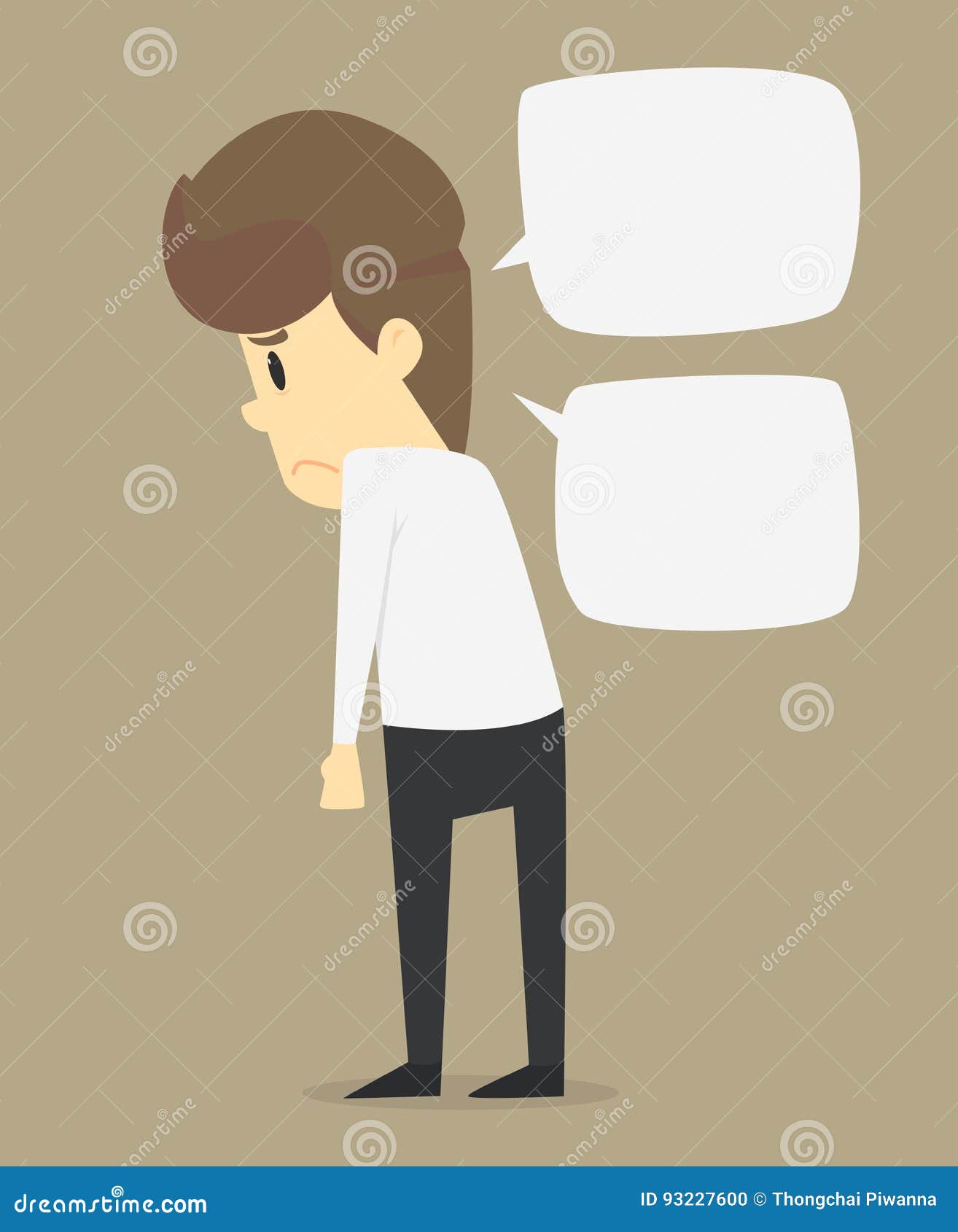 Businessman Character Tired. Hard Work Stock Vector - Illustration of ...