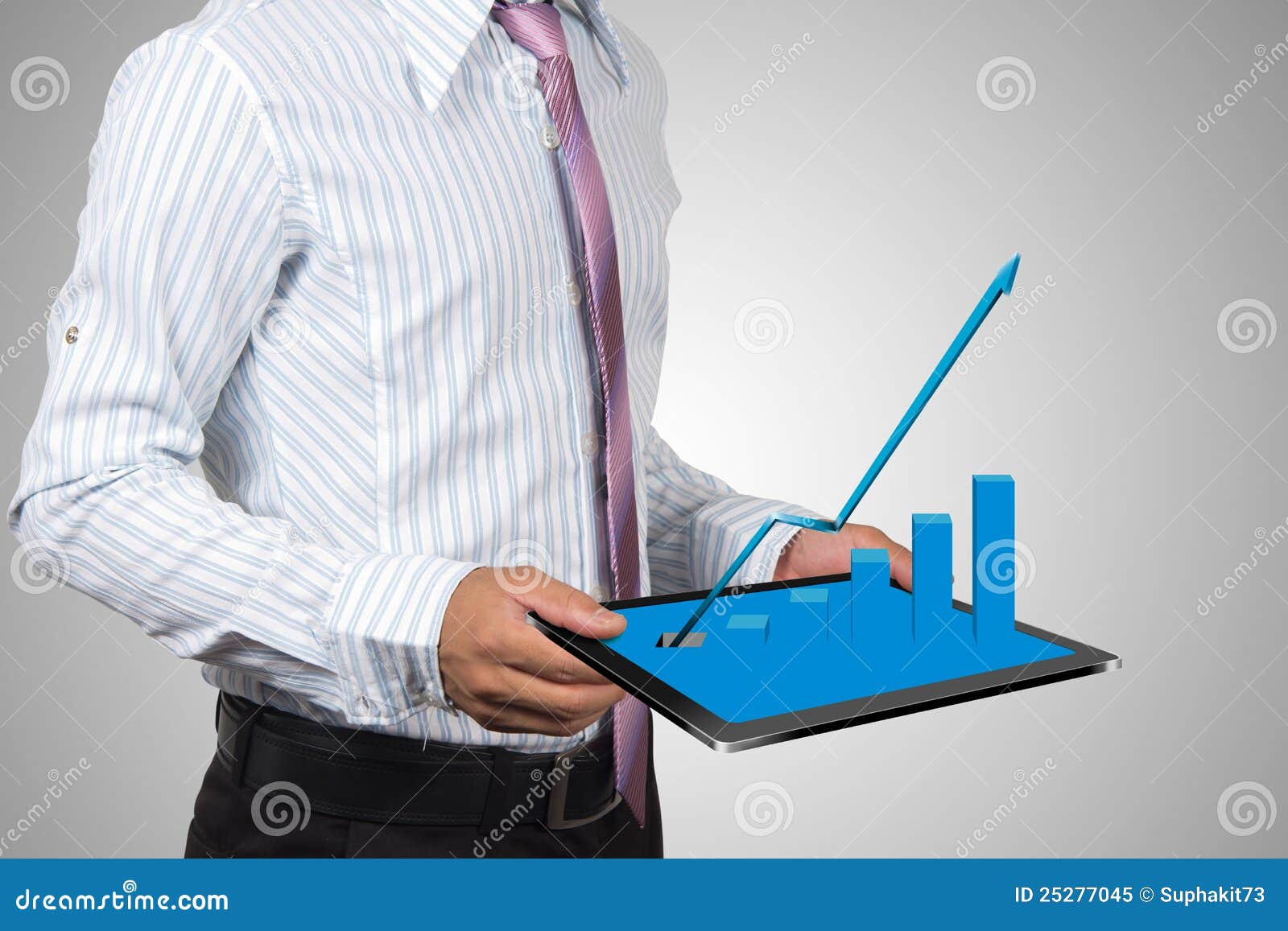 Businessman and chart. stock image. Image of market, gain - 25277045
