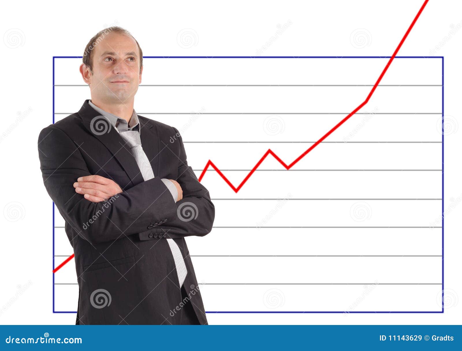 Businessman chart success stock image. Image of benefit - 11143629