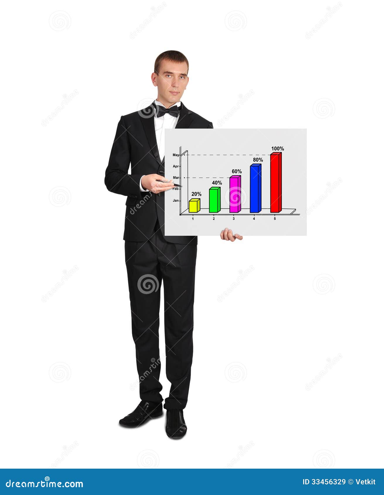Businessman and chart stock image. Image of graphic, sign - 33456329