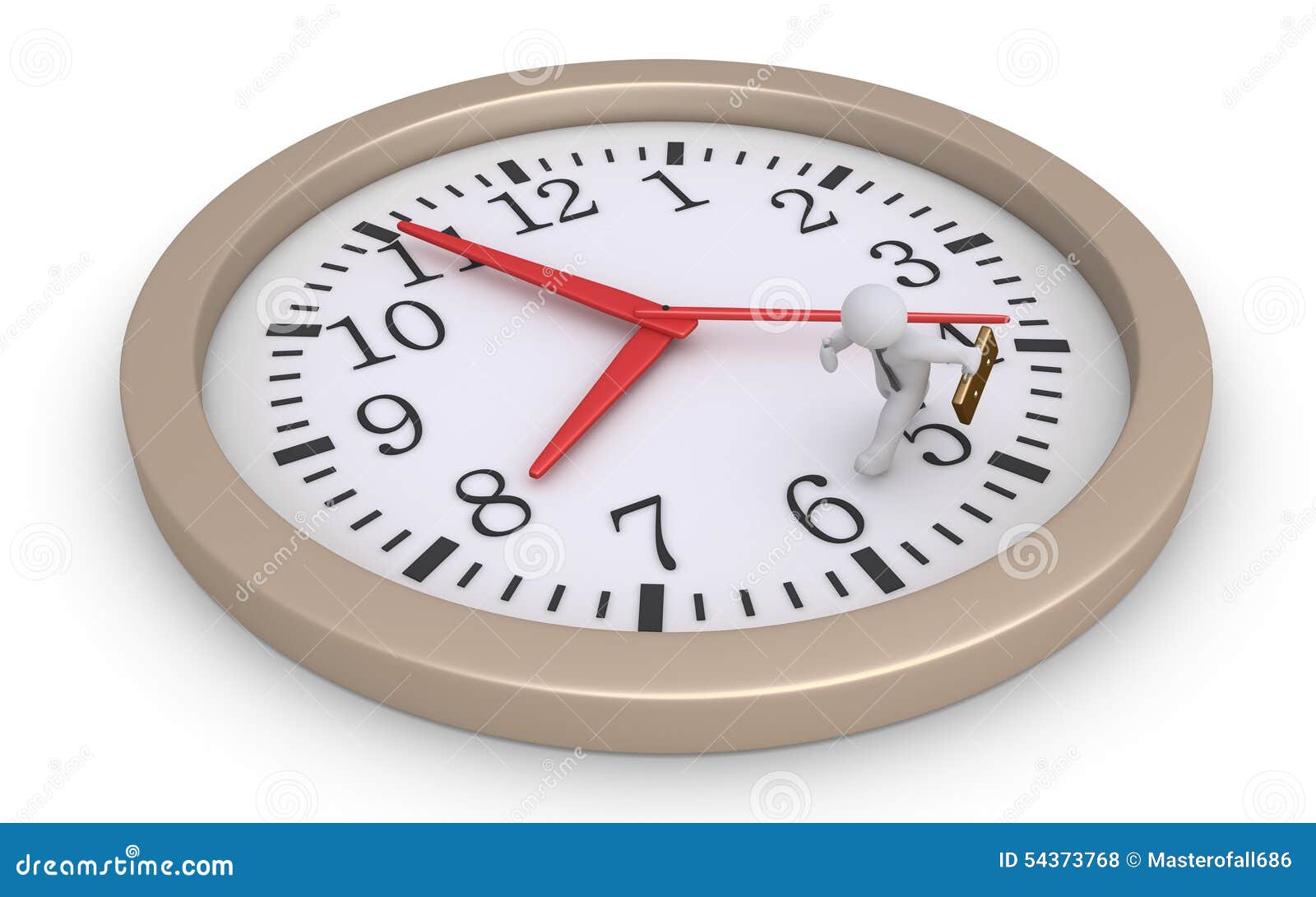 Businessman chased by time stock illustration. Illustration of speed ...