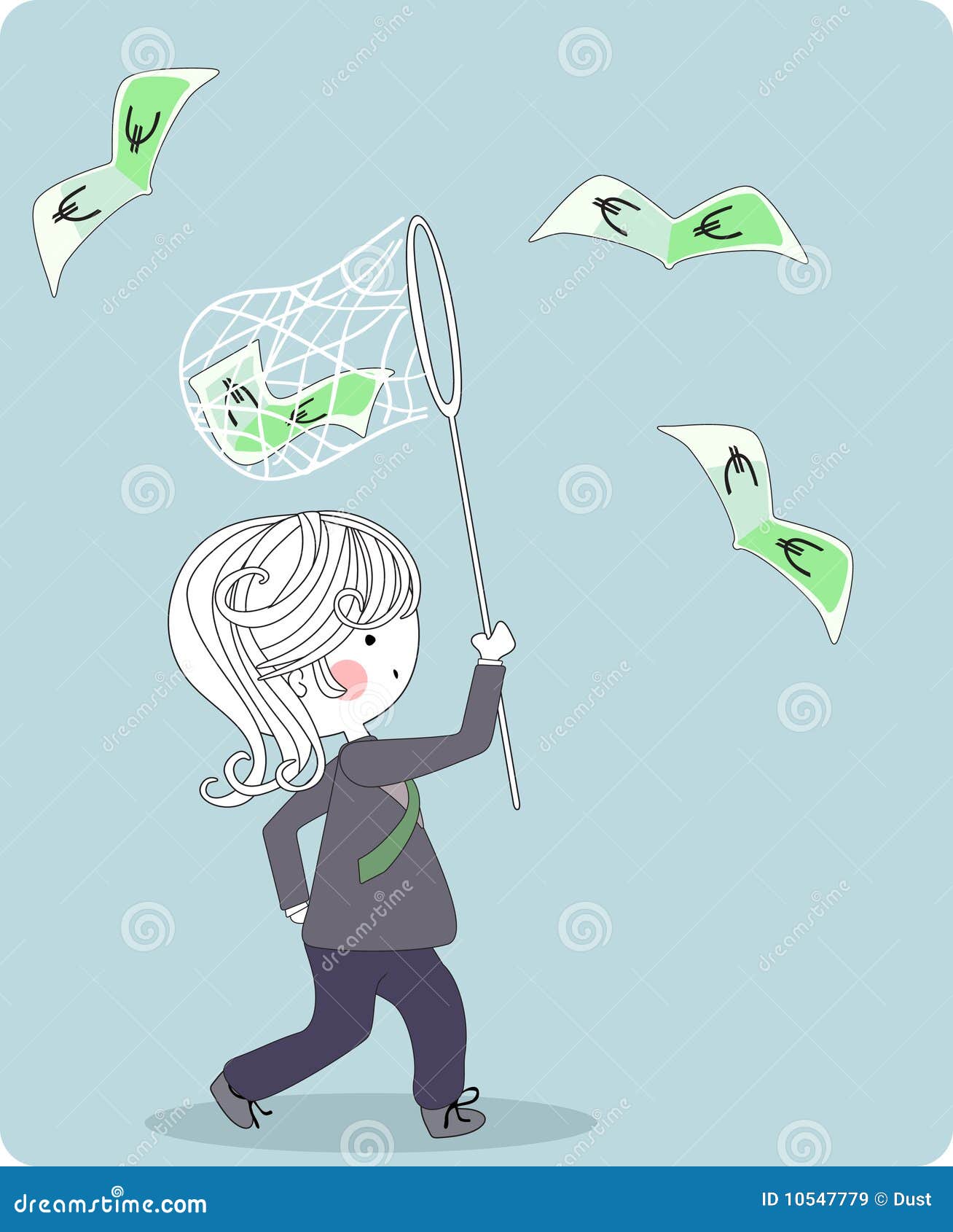 A Businessman Chasing Something. Stock Illustration | CartoonDealer.com ...