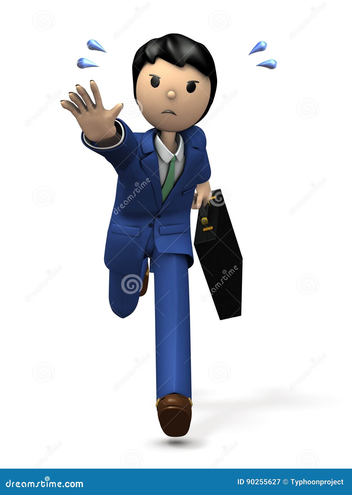 A Businessman Chasing Something. Stock Illustration - Illustration of ...