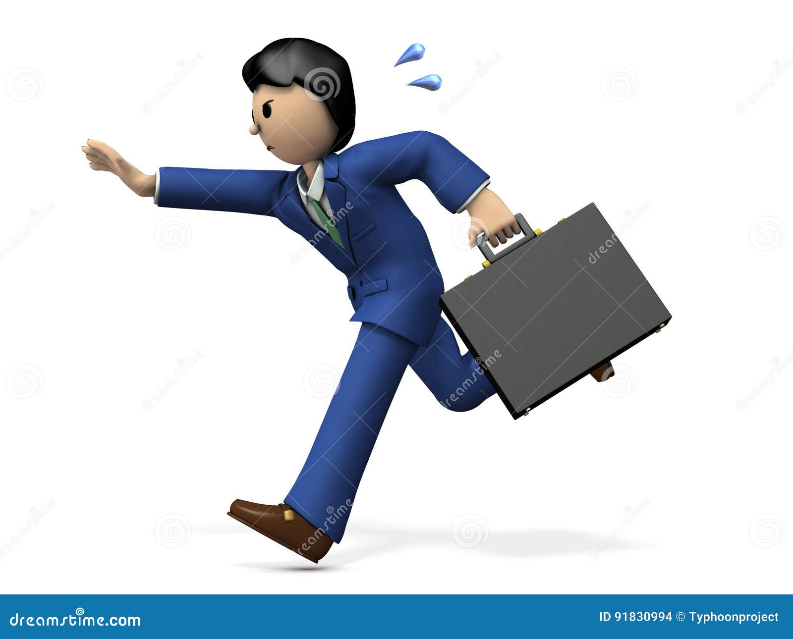 A Businessman Chasing Something. Stock Illustration - Illustration of ...