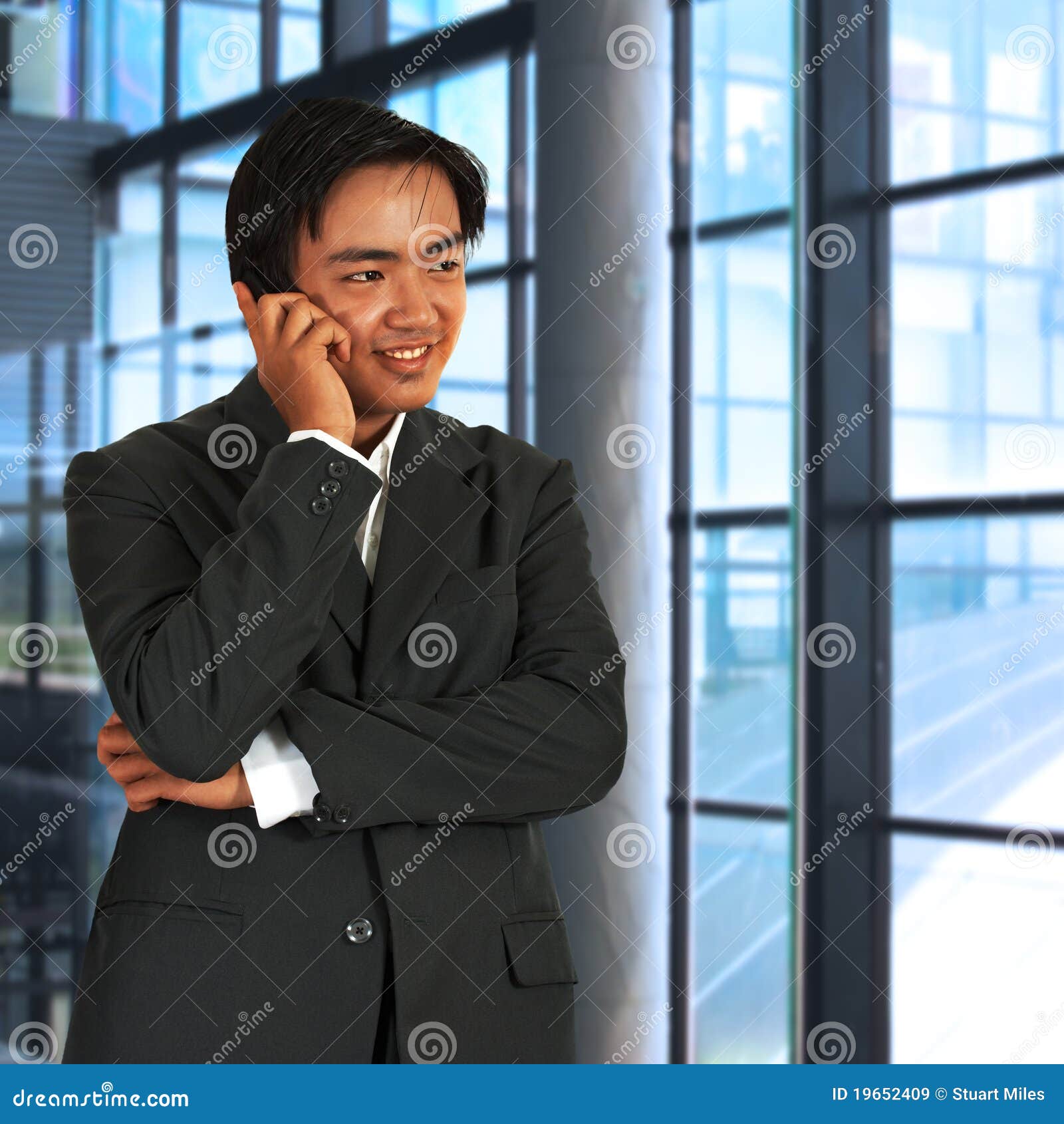 Businessman Chatting on the Phone Stock Image - Image of conversation ...
