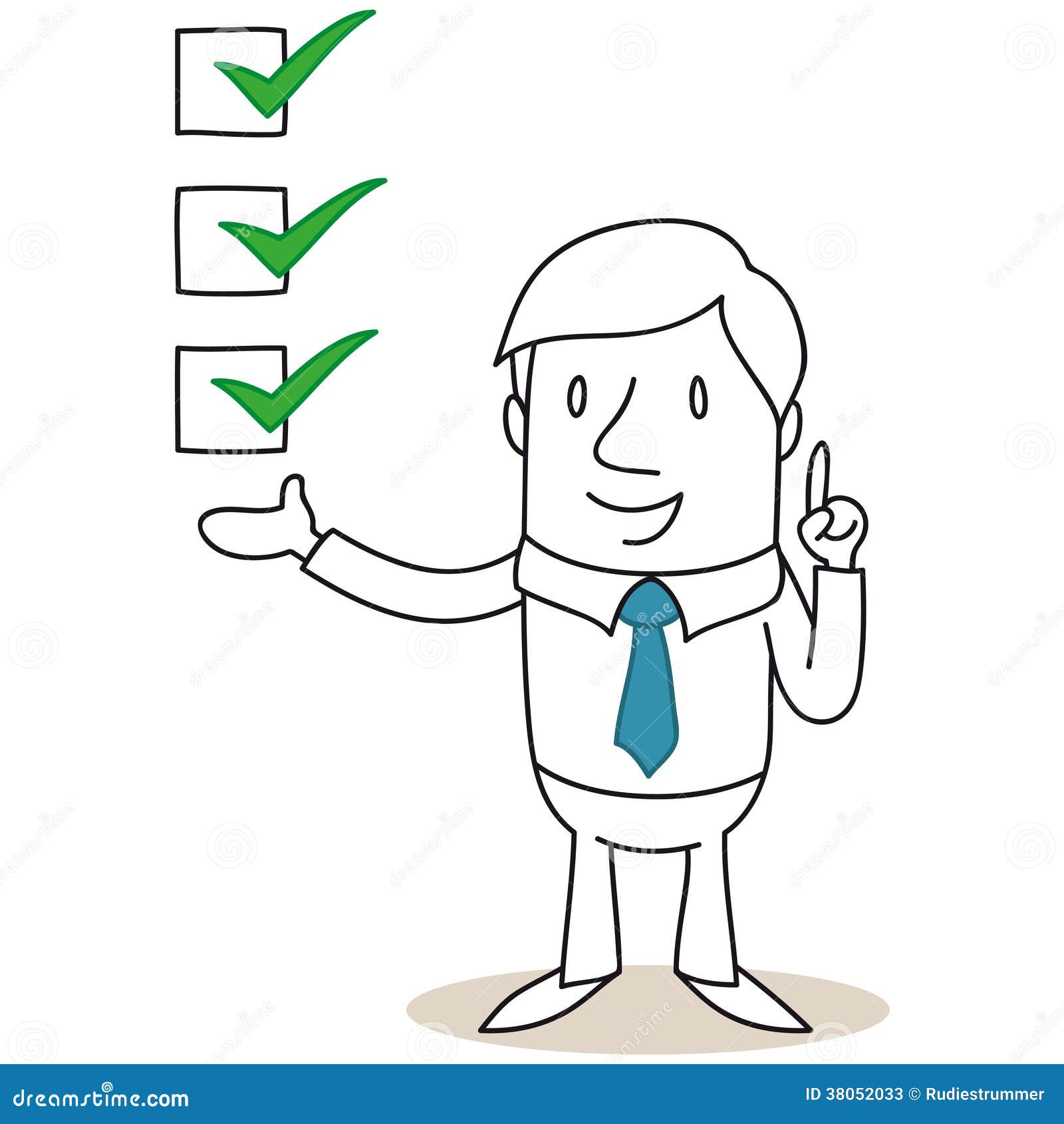 Businessman with Check Boxes Stock Vector - Illustration of pointing ...