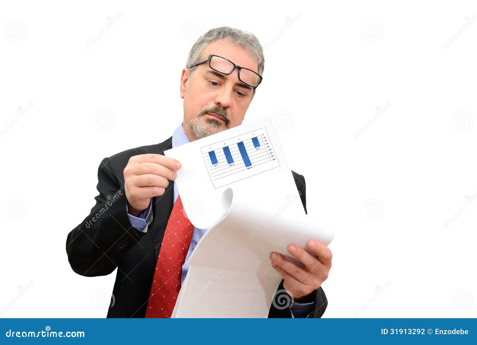 Businessman check chart stock photo. Image of business - 31913292