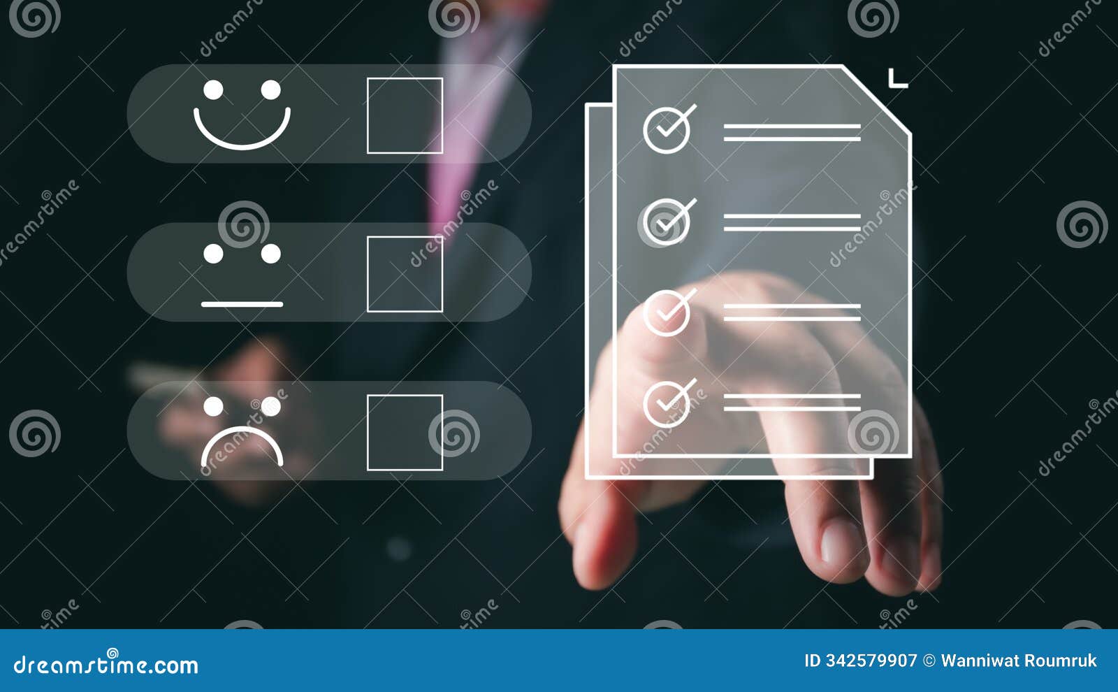 Businessman Check Electronic Documents on Digital Documents and ...