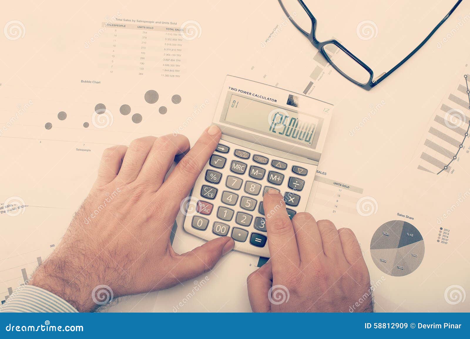 Businessman Checking Charts and Statistics Stock Image - Image of ...