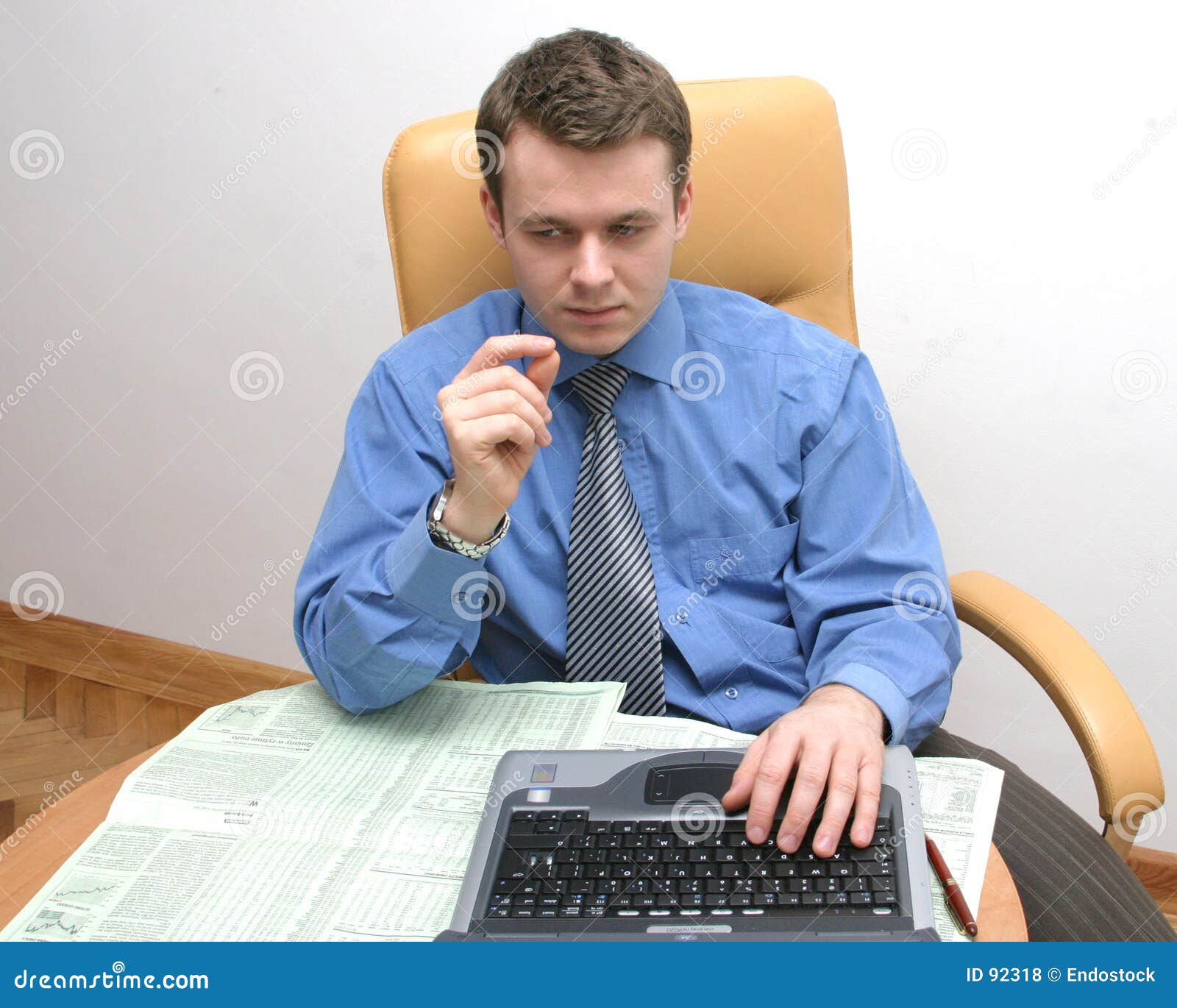 Businessman is Checking Data Stock Photo - Image of company, bank: 92318