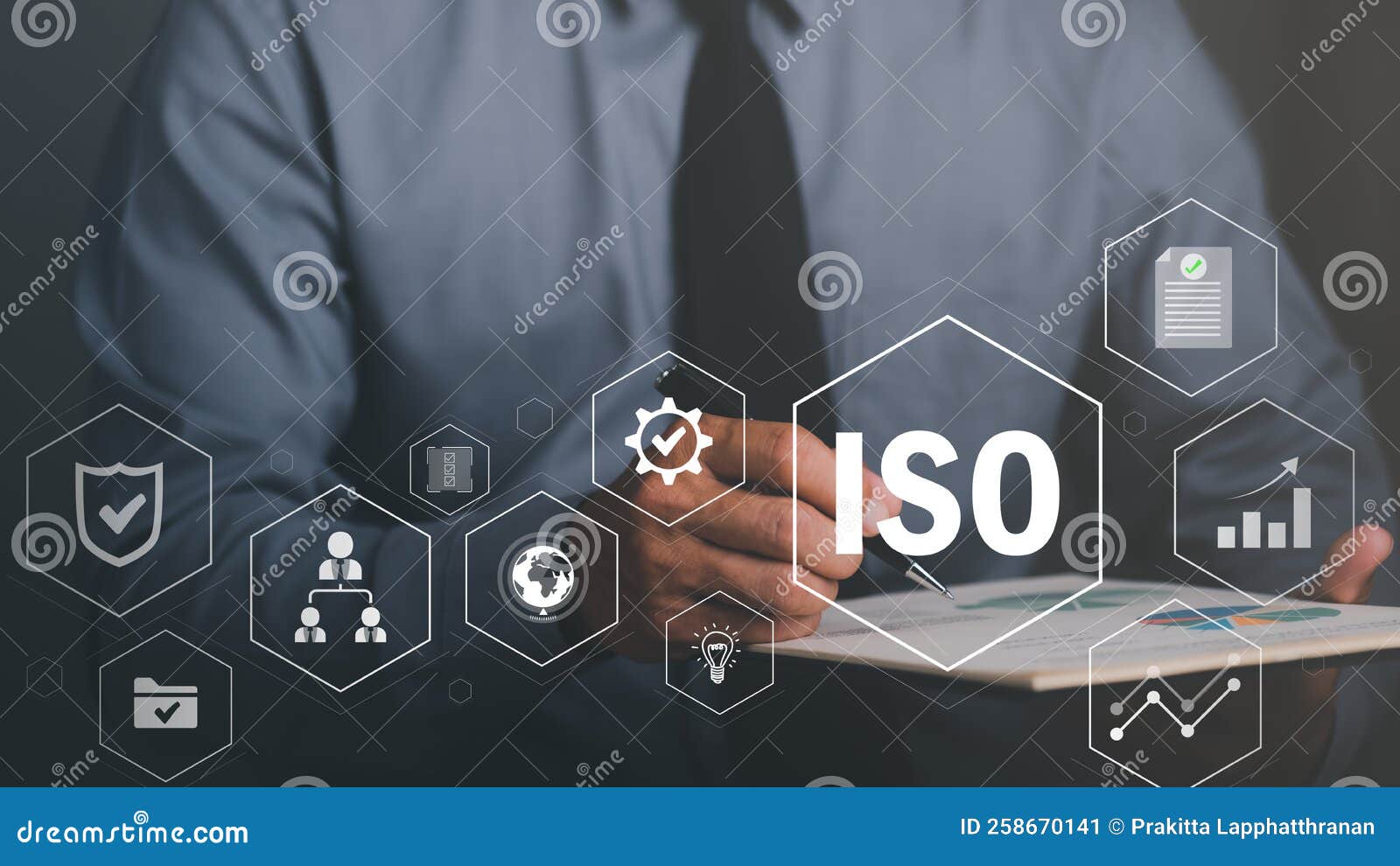 Businessman Checking Documents, ISO Standards Quality Control Concept ...