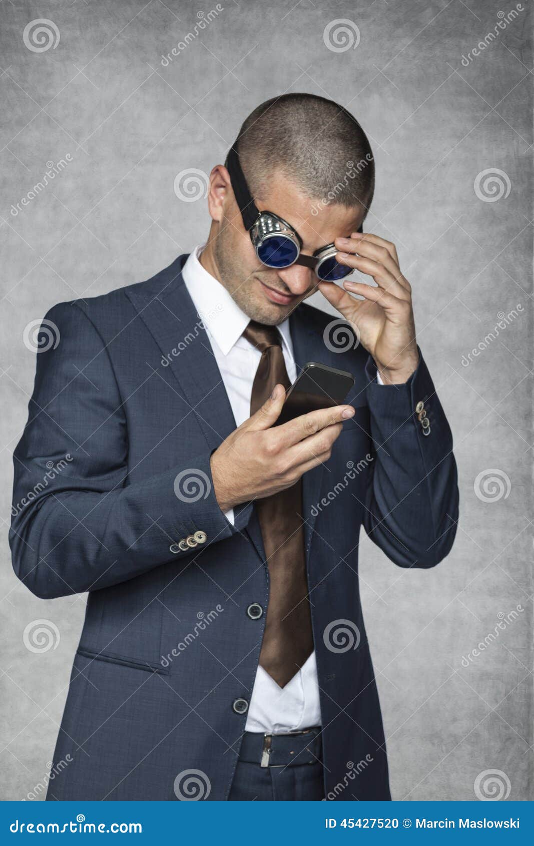 Businessman checking email stock photo. Image of marketing - 45427520