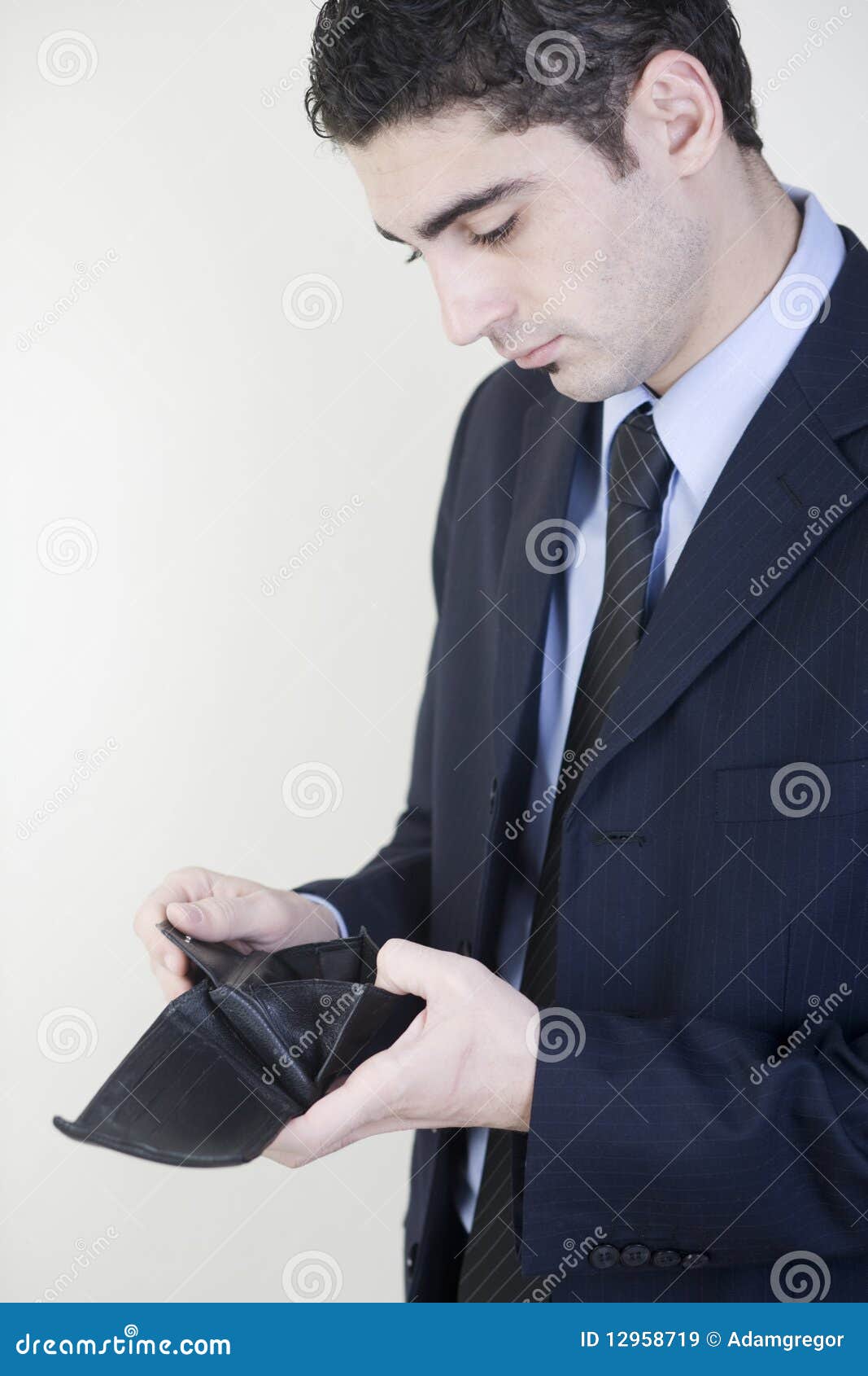 Businessman Checking His Wallet Stock Image - Image of business ...