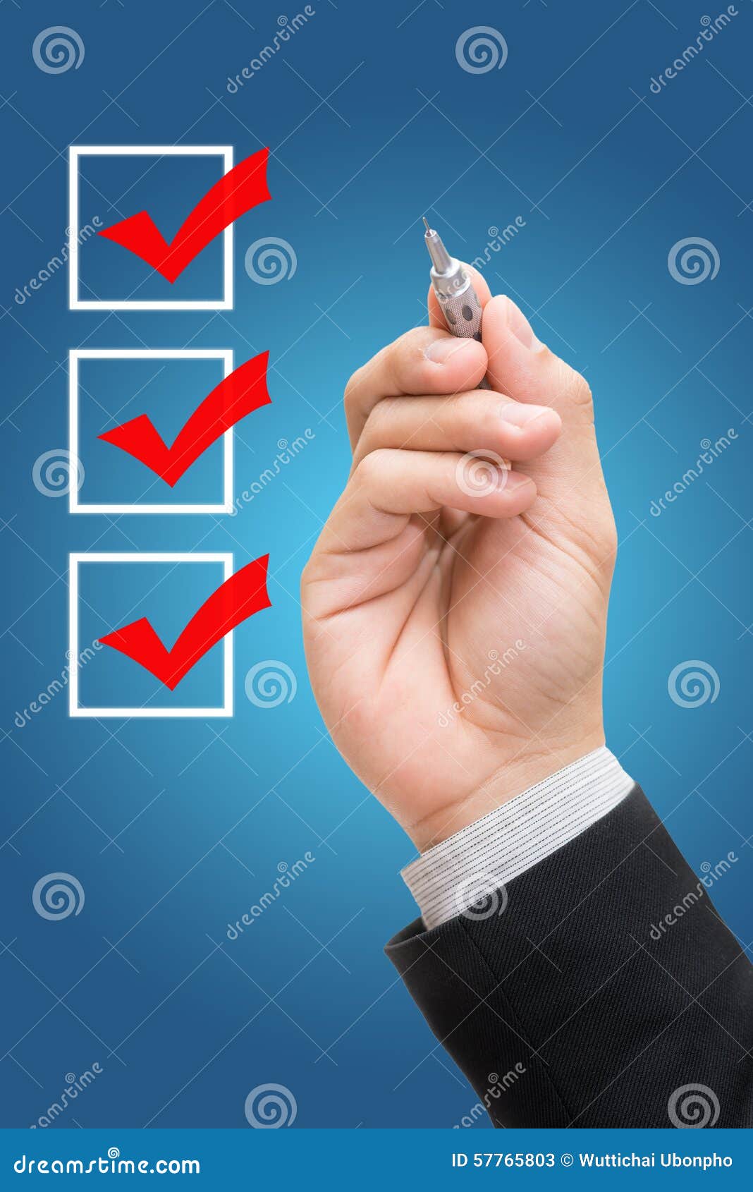 Checklist With Red Marker And Checked Boxes. Royalty-Free Stock ...