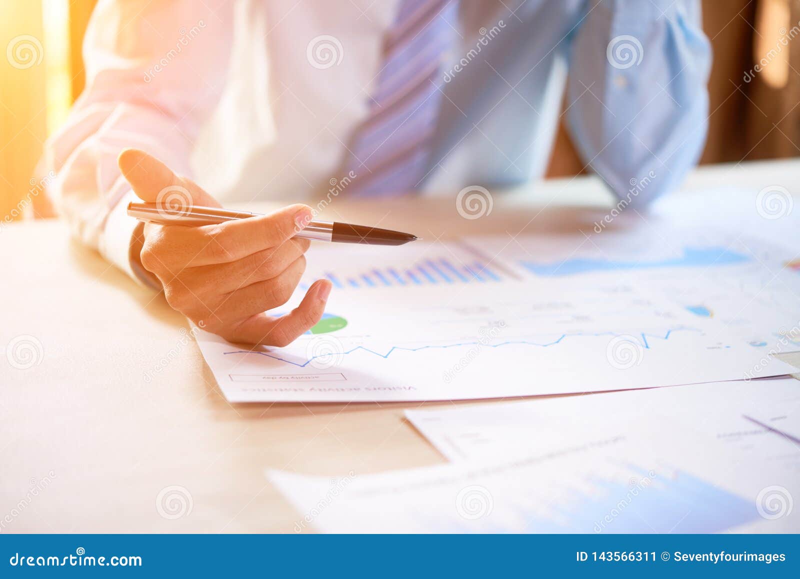 Businessman Checking Reports Stock Image - Image of document, meeting ...