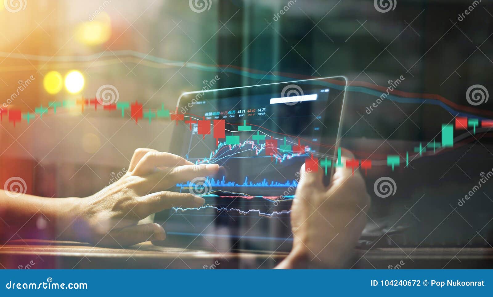 Businessman Checking Stock Market Data on Tablet Stock Photo - Image of ...