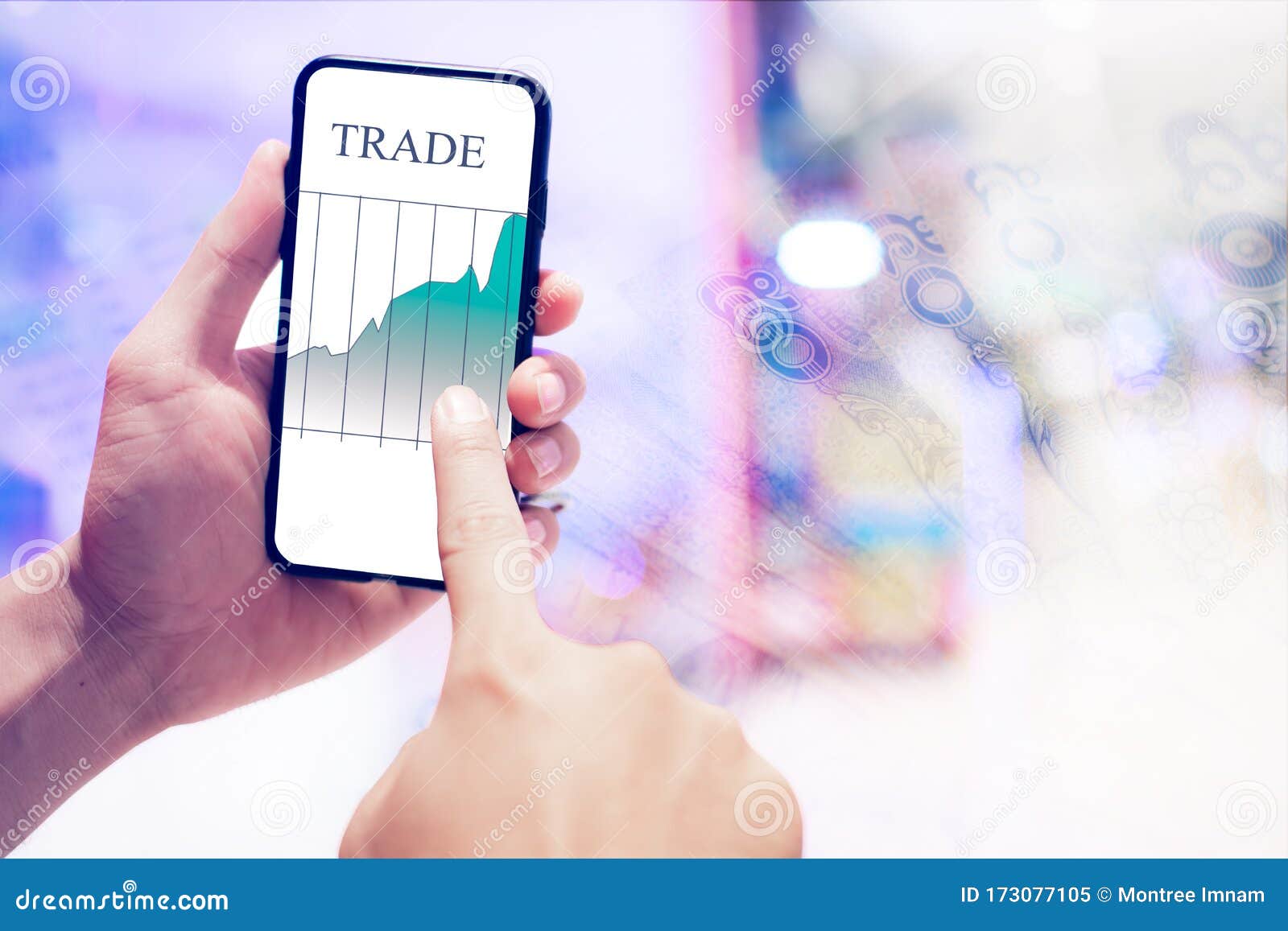 Businessman Checking Stock Market Data. he Using a Mobile Phone Stock ...