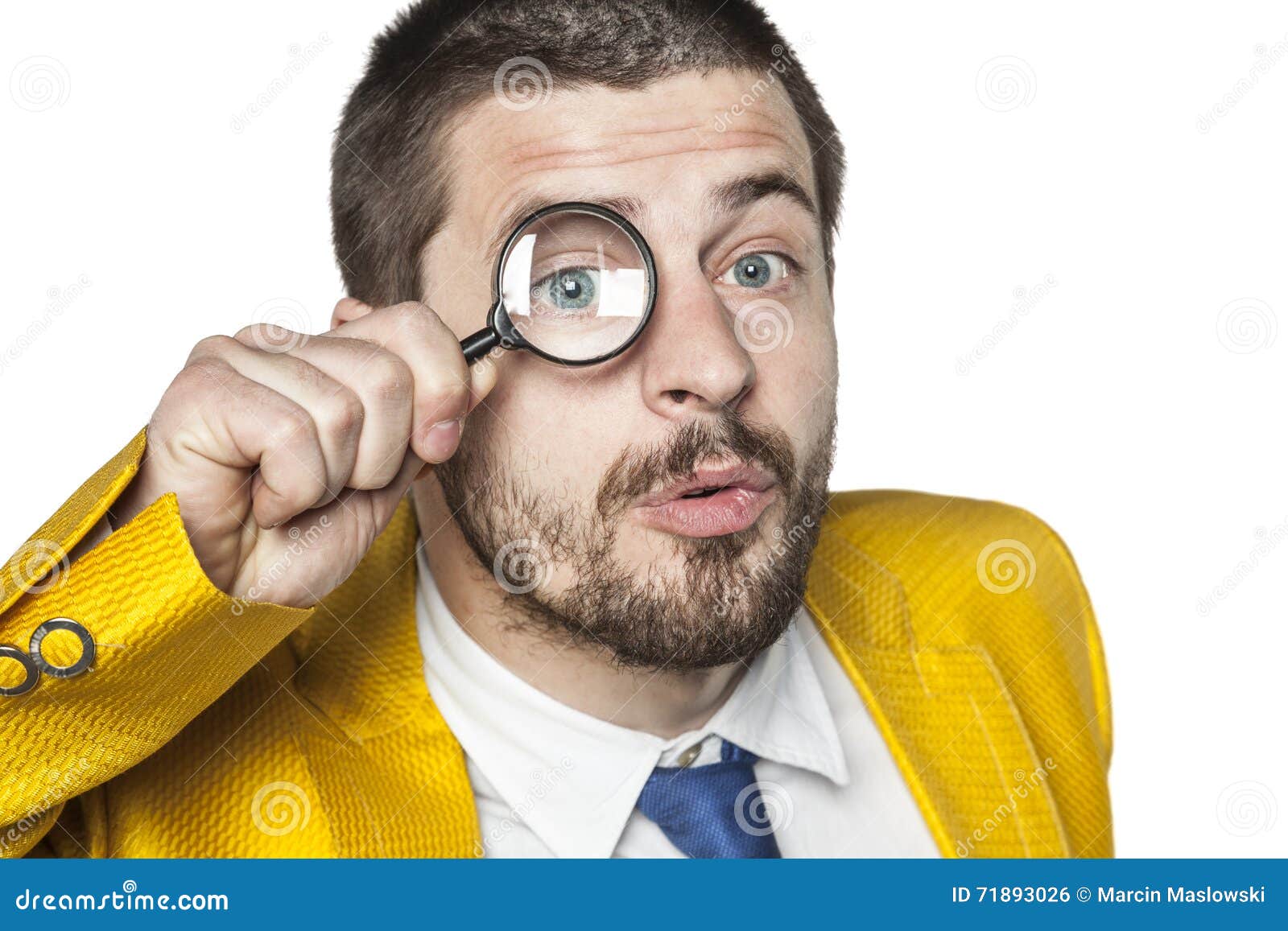 Businessman Checking Thoroughly All Data Stock Photo - Image of ...