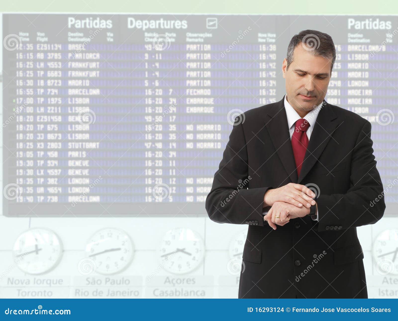 Businessman Checking Time on His Watch Stock Photo - Image of human ...