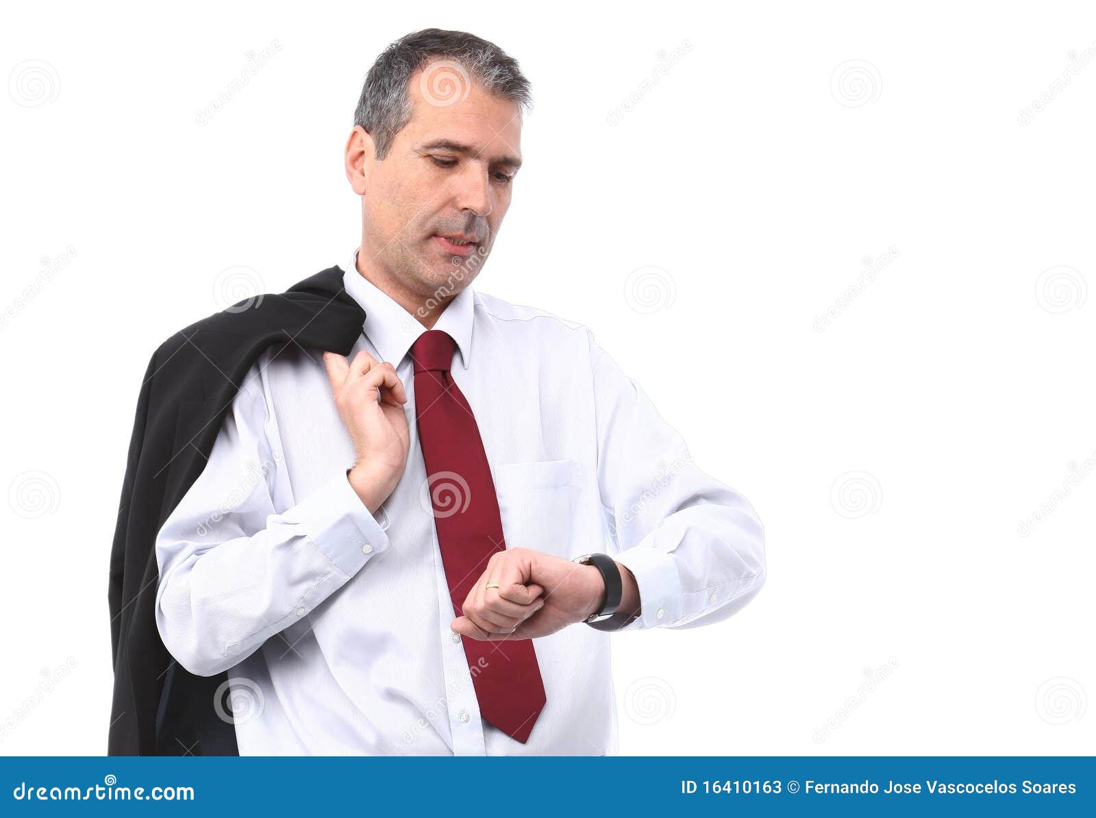 Businessman Checking Time on His Watch Stock Image - Image of male ...