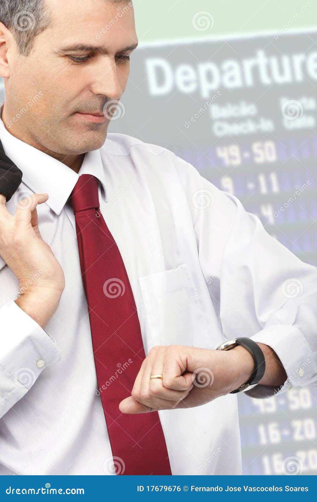 Businessman Checking Time on His Watch Stock Photo - Image of ...