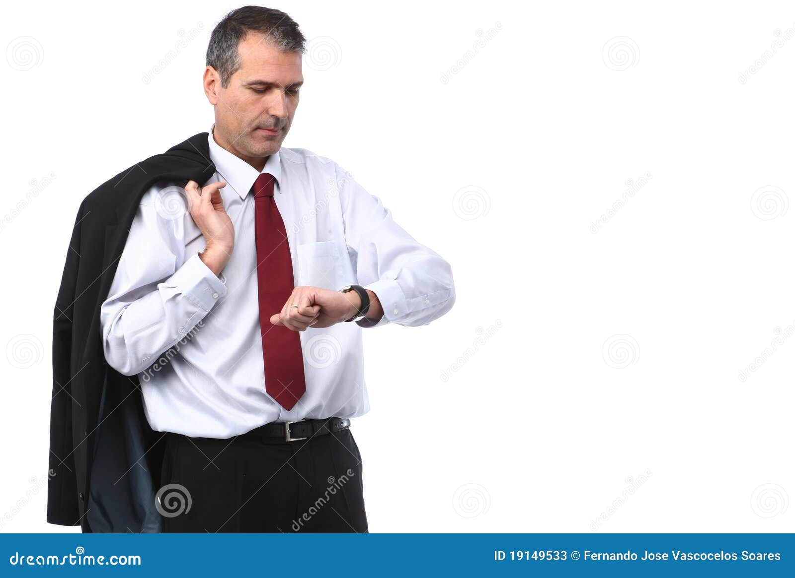Businessman Checking Time on His Watch Stock Image - Image of executive ...