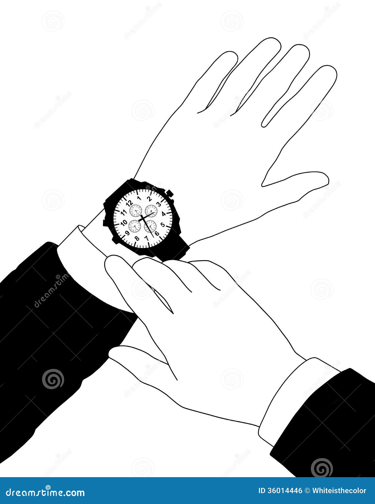 Businessman checking time stock illustration. Illustration of business ...