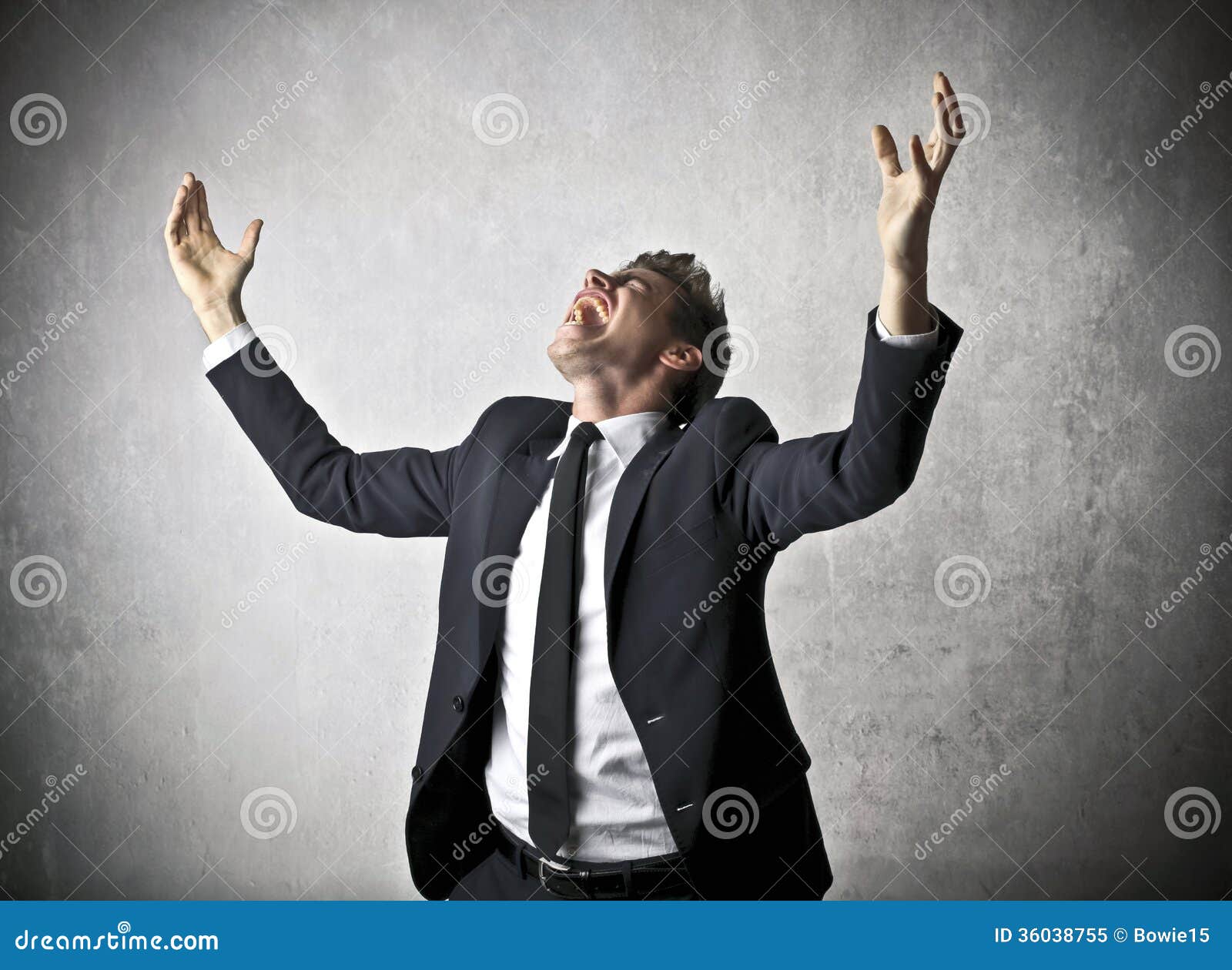 Businessman cheering stock image. Image of expression - 36038755