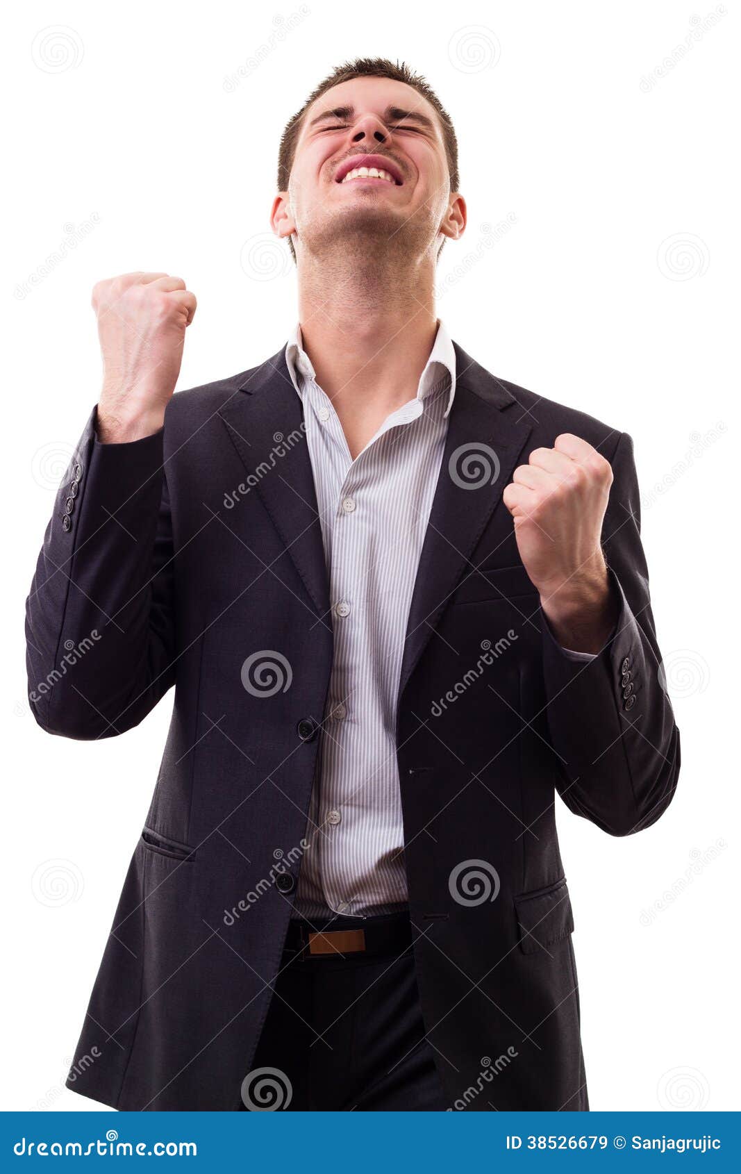 Businessman cheering stock image. Image of good, incentive - 38526679