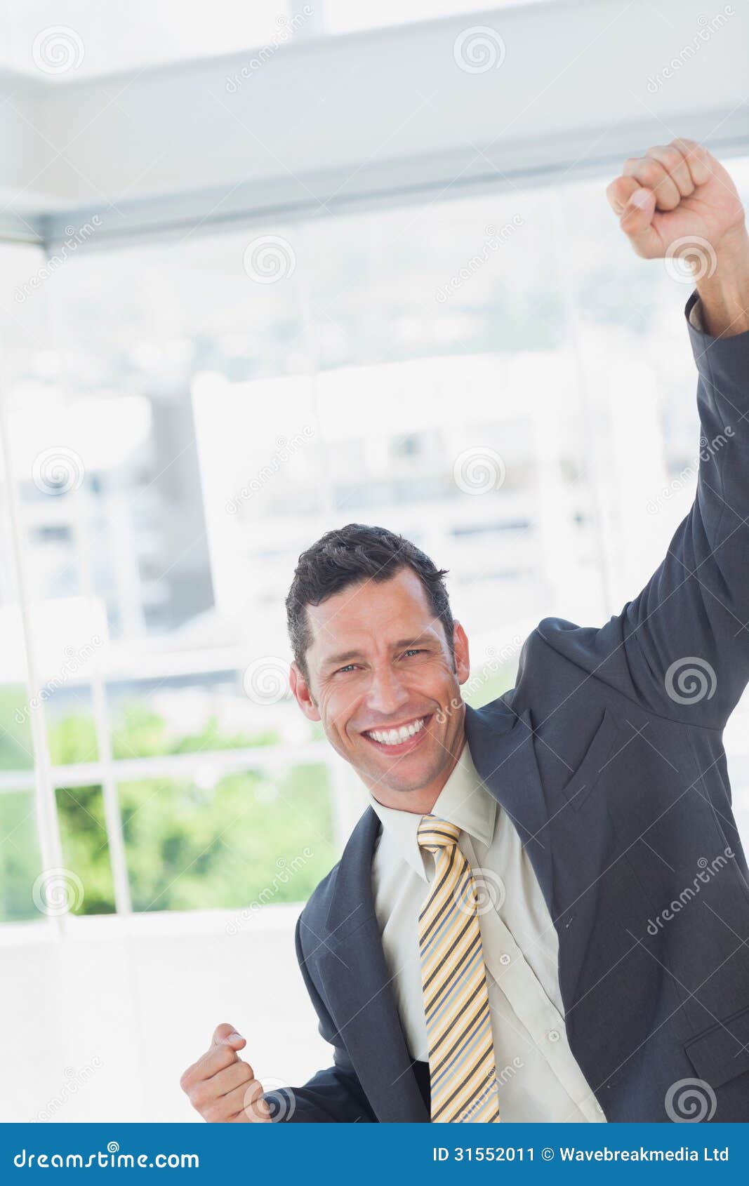 Businessman cheering stock image. Image of sophisticated - 31552011