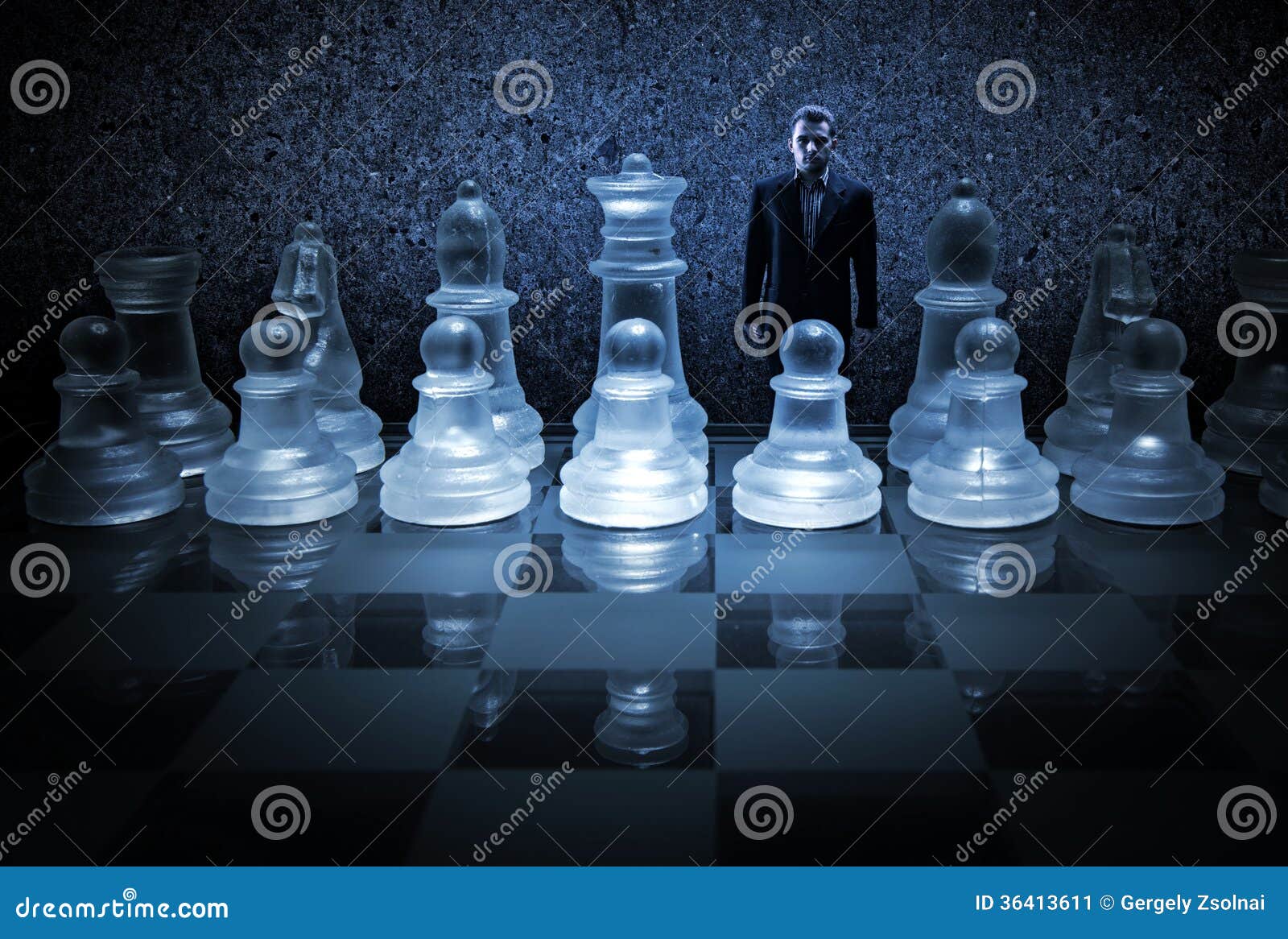 Businessman on a Chessboard As a Dummy Stock Image - Image of choice ...