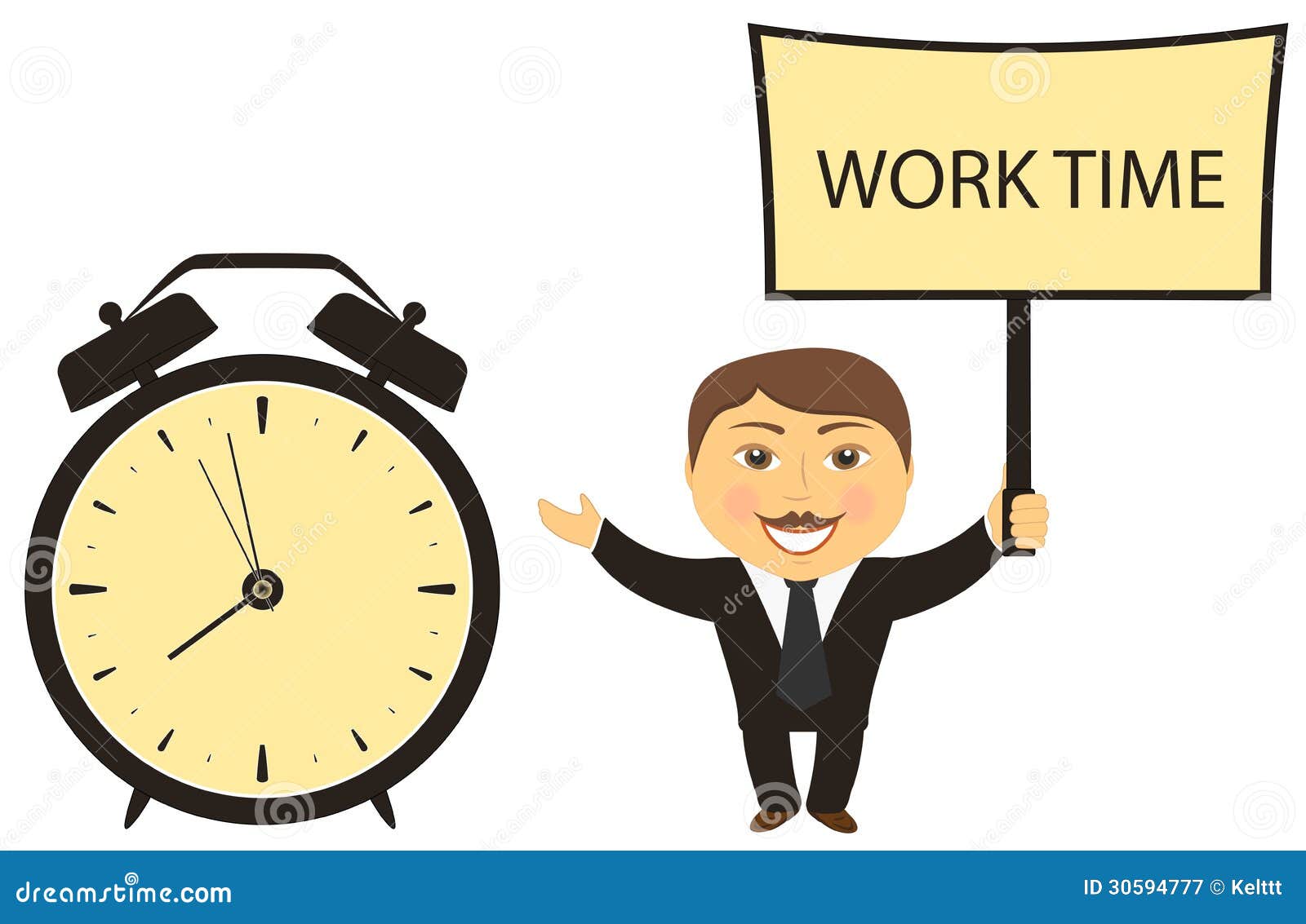 Businessman Chief Calls for Work Stock Vector - Illustration of ...