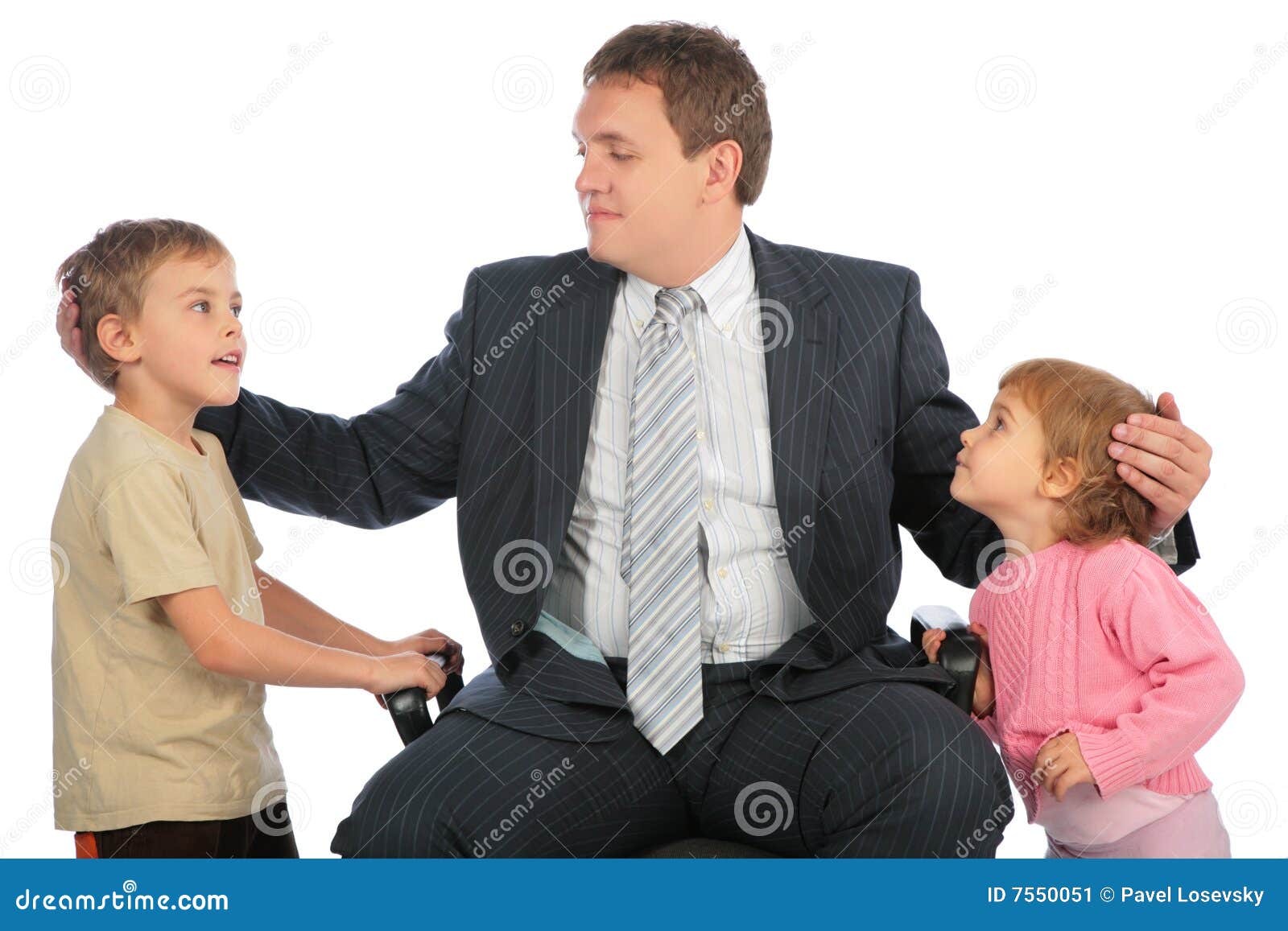 Businessman with children stock image. Image of human - 7550051