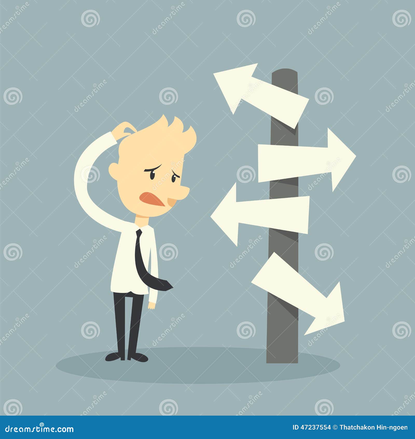 Businessman choice stock vector. Illustration of cartoon - 47237554