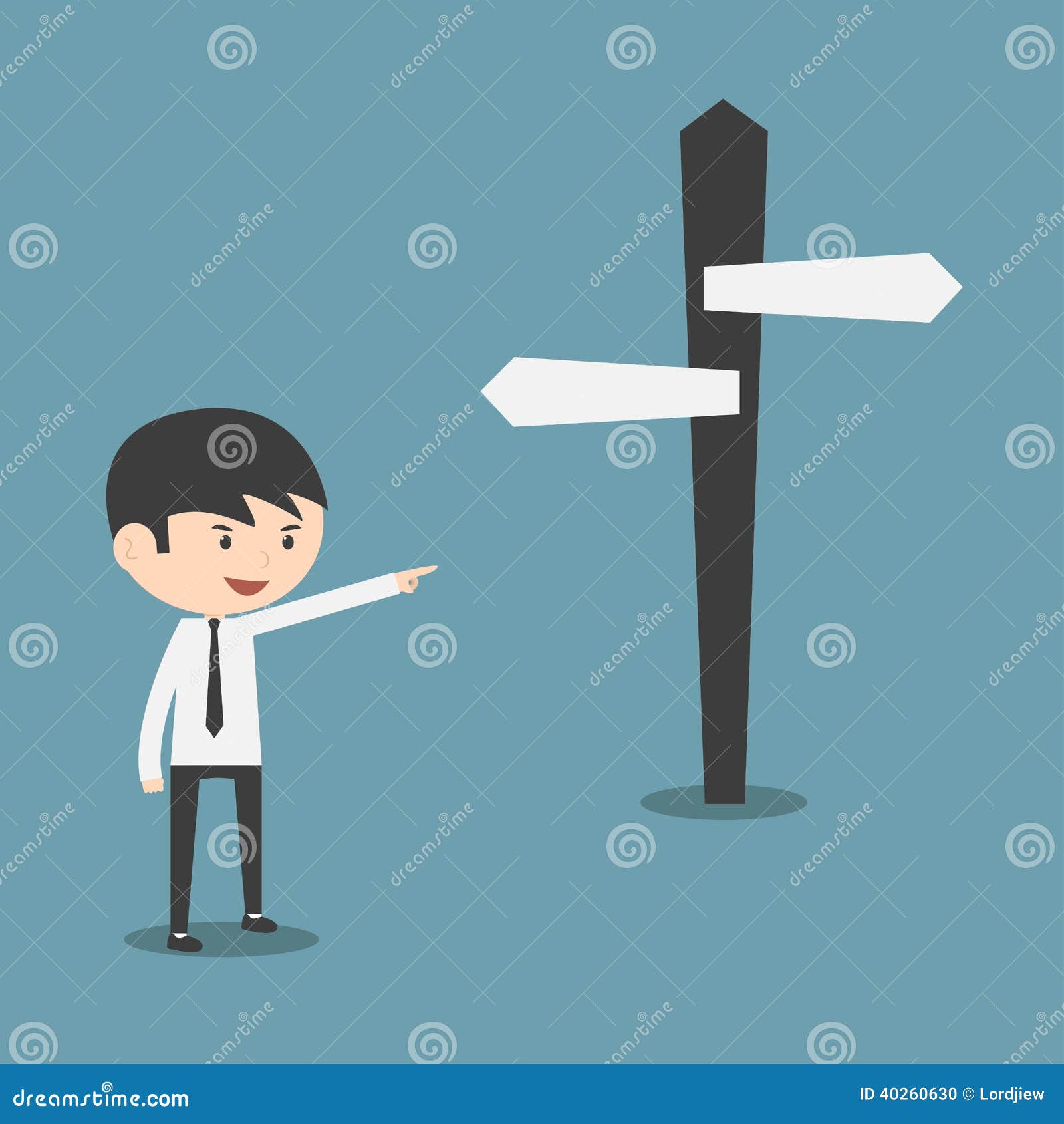 Businessman Choose a Choice Stock Vector - Illustration of correct ...