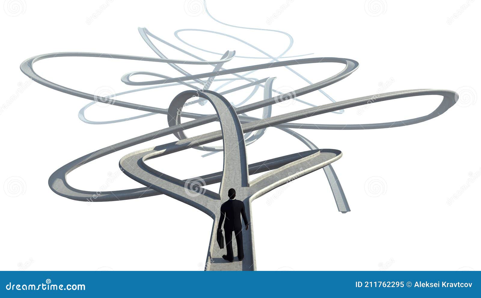 Businessman Chooses the Path Strategy Stock Image - Image of person ...