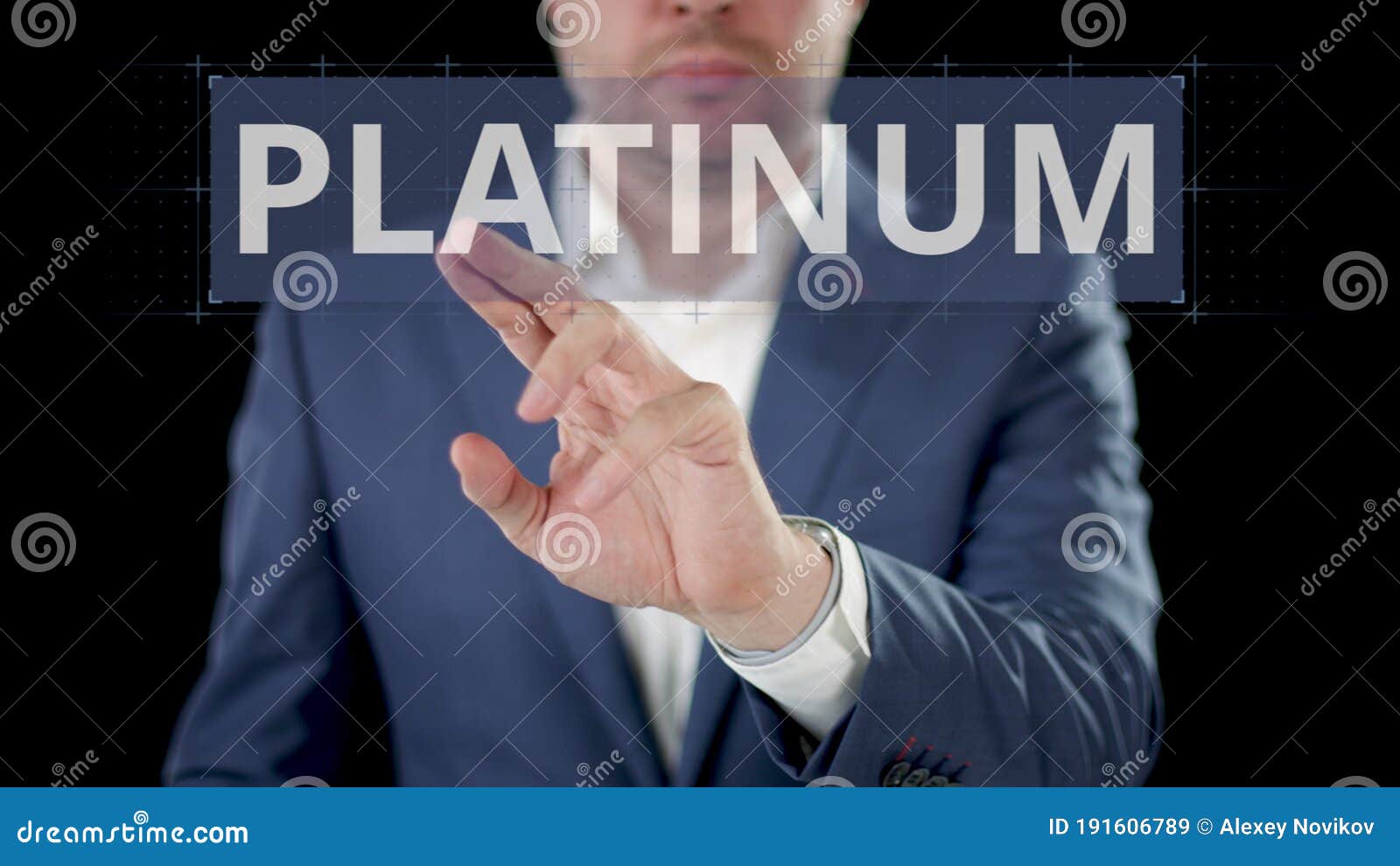 Businessman Chooses PLATINUM Digital Option on the Modern Touchscreen ...