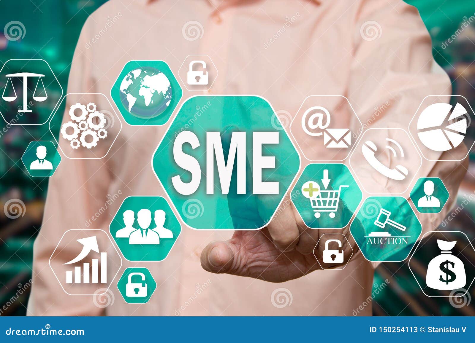 The Businessman Chooses the Small and Medium Enterprise, SME on the ...