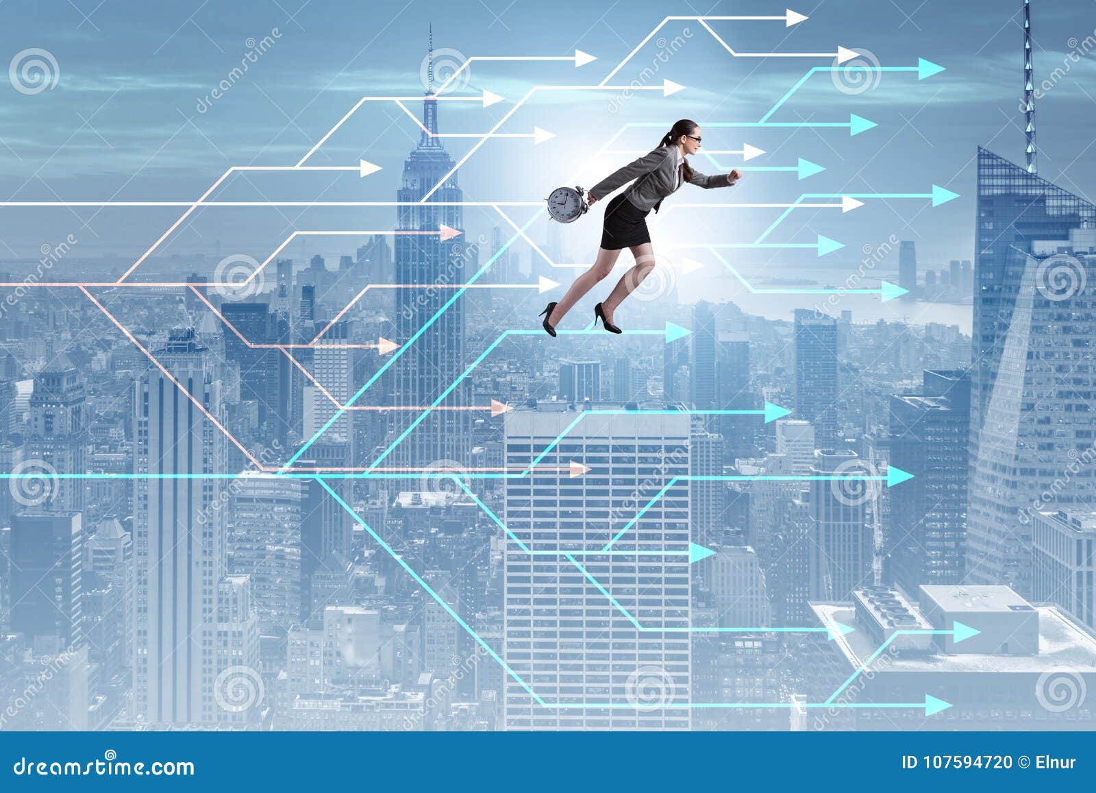 The Businessman Choosing Different Career Paths in Business Stock Photo ...