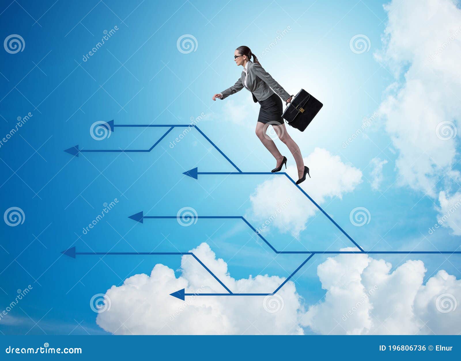 Businessman Choosing Different Career Paths in Business Stock Photo ...