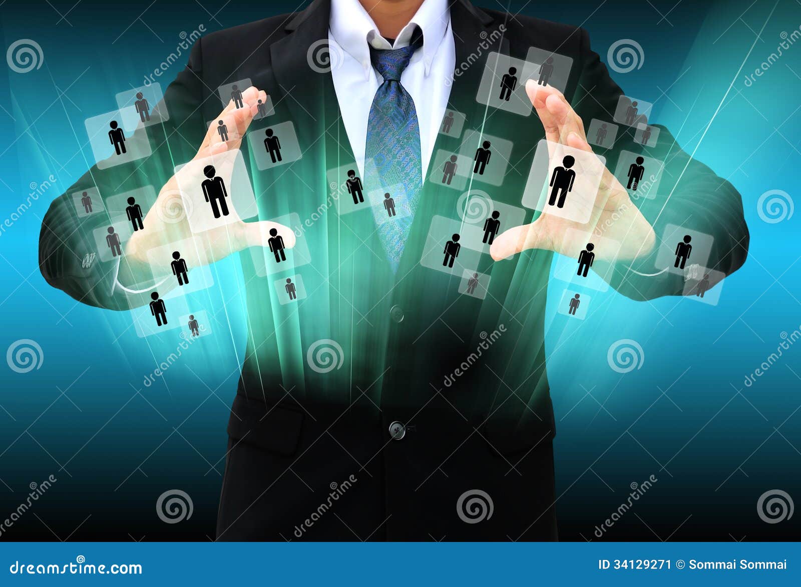 Businessman Choosing the Person Stock Image - Image of business, right ...