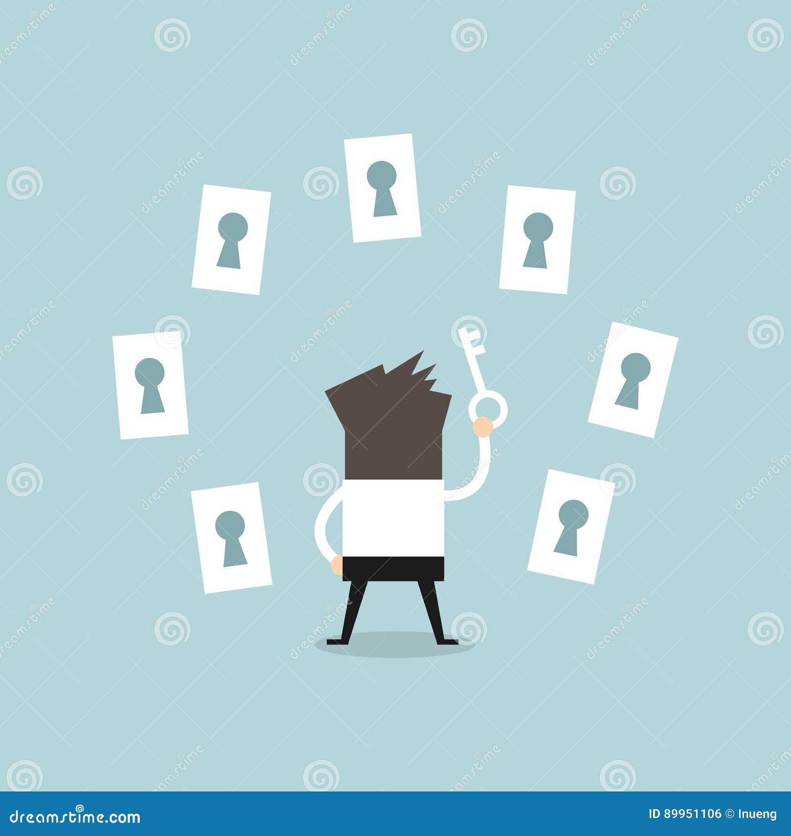 Businessman Choosing Emotions Mask Insincerity In Business Hypocrite ...