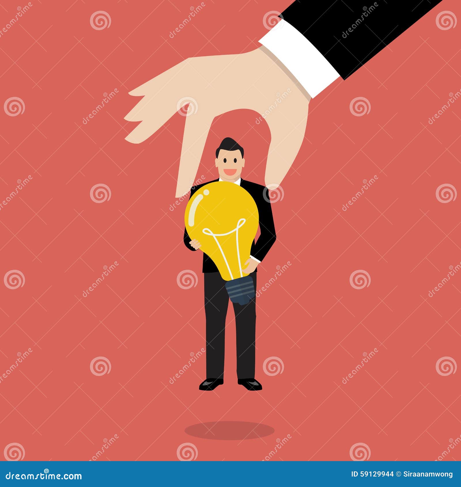 Businessman Choosing Worker Who Has Idea Stock Vector - Illustration of ...