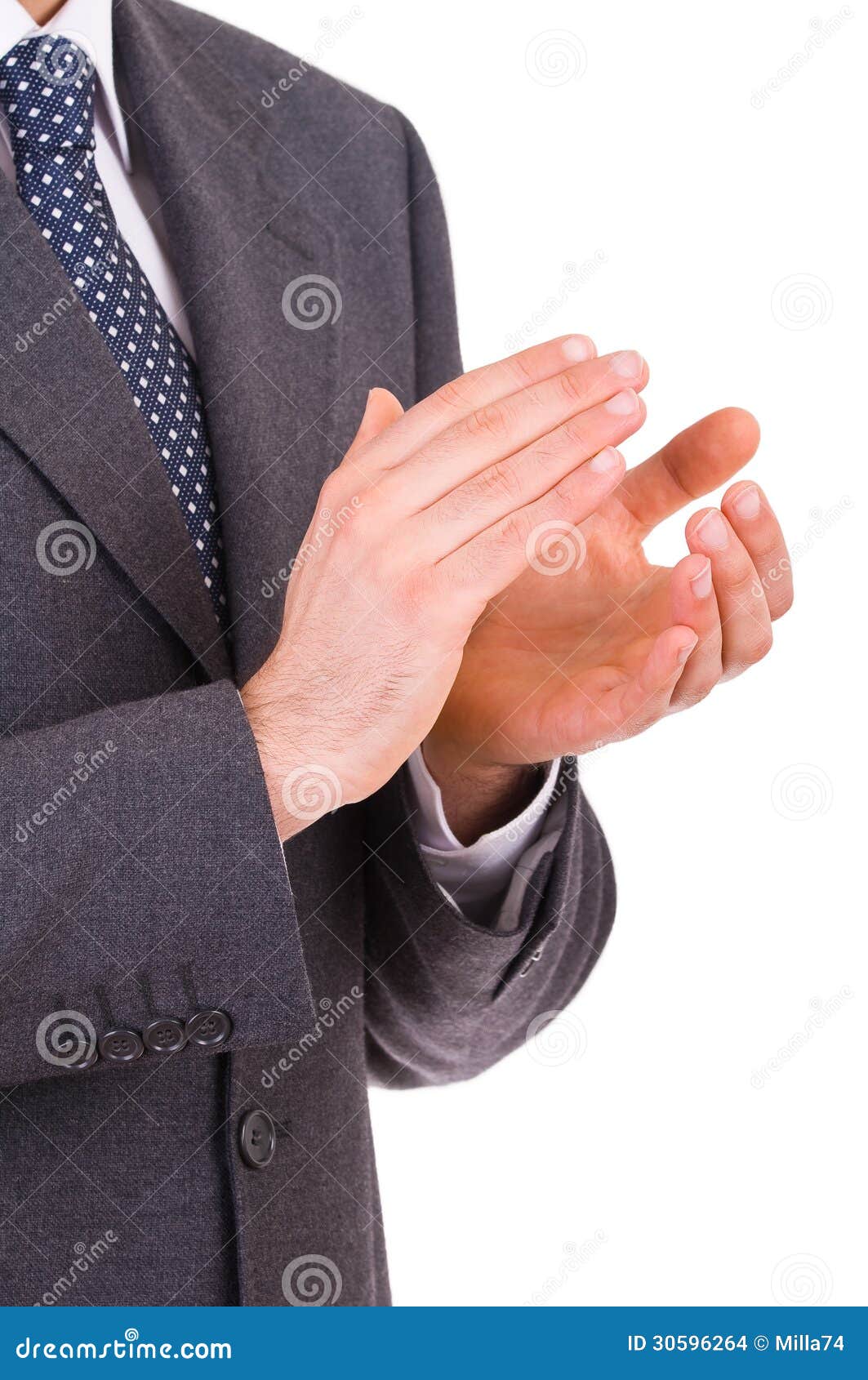 Businessman Clapping His Hands. Stock Photo - Image of acclamation ...
