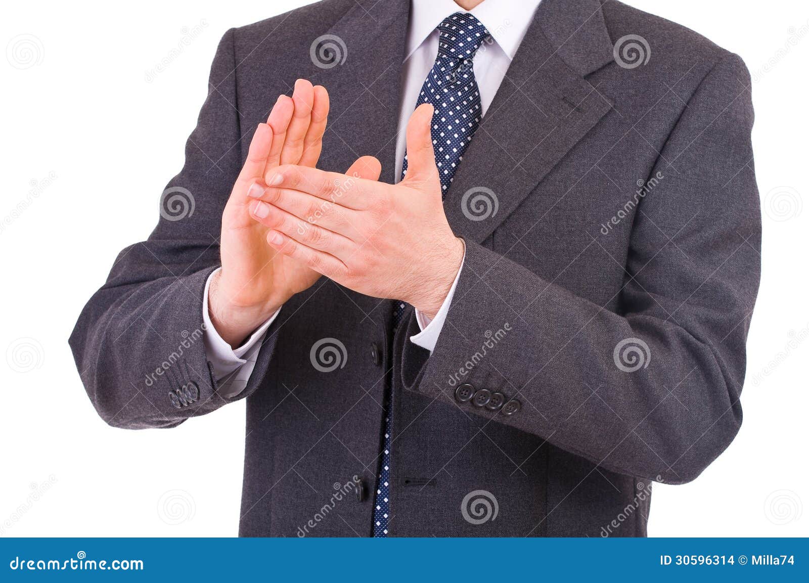 Businessman Clapping His Hands. Stock Photo - Image of hands, approval ... Businessman Clapping His Hands. Stock Photo - Image of hands, approval ...